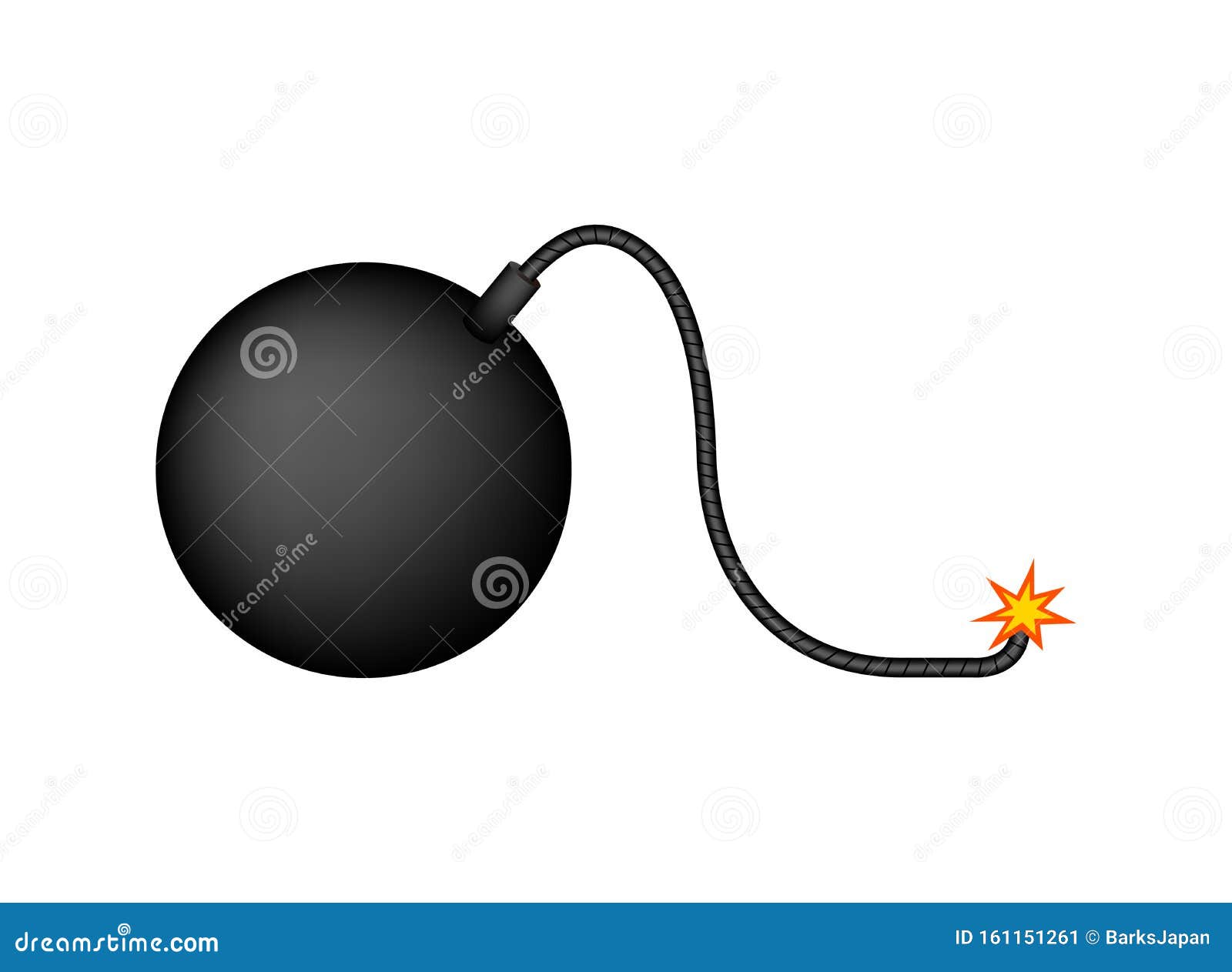 Round Bomb Illustration / Short Fuse Stock Vector - Illustration of ...