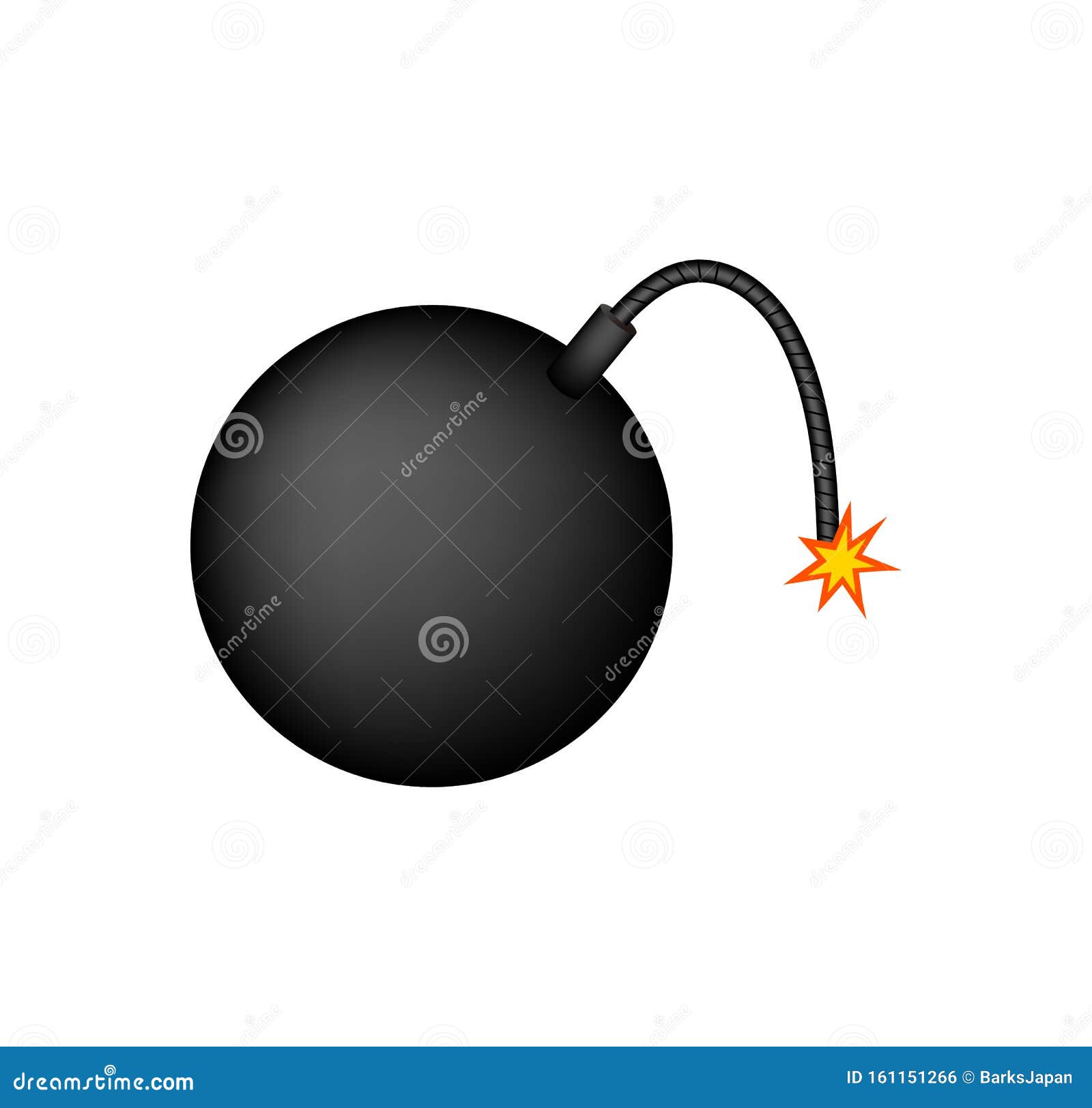 Round Bomb Illustration / Short Fuse Stock Vector - Illustration of ...