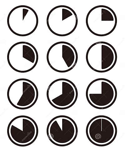 Time / Rate Progression Icon Set Stock Vector - Illustration of icon ...