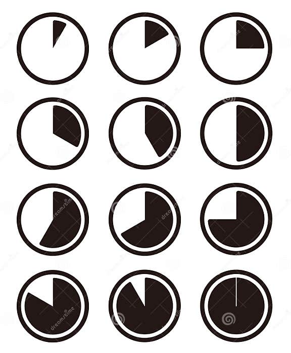 Time / Rate Progression Icon Set Stock Vector - Illustration of icon ...