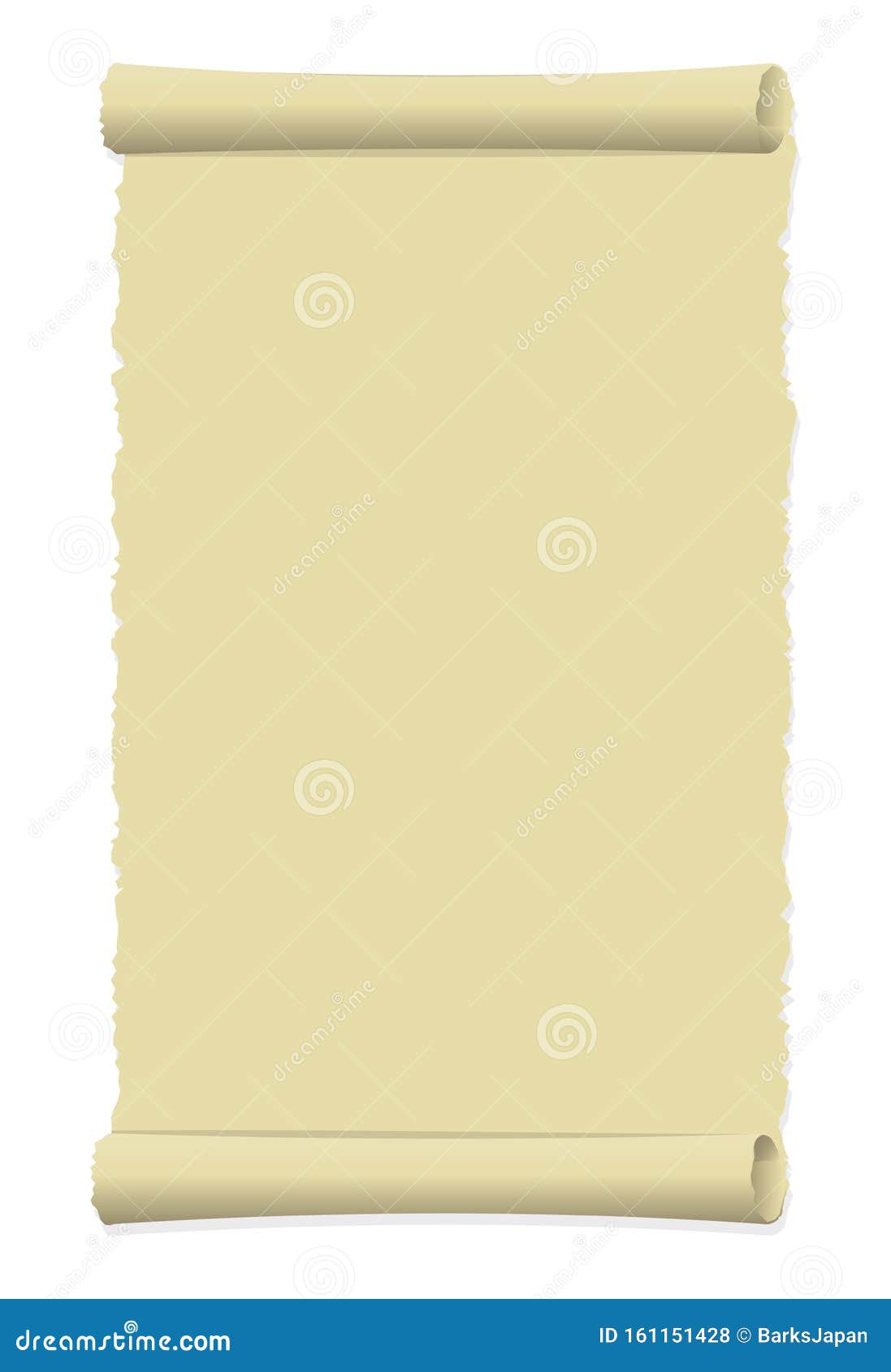 Tattered Old Paper Illustration / Curled Edge Stock Vector ...