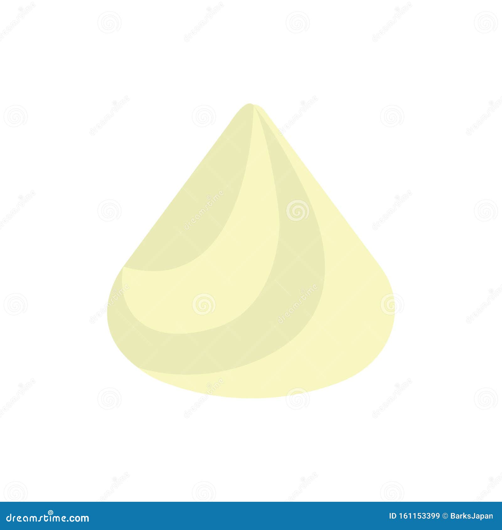 Whipped cream color icon stock vector. Illustration of concept - 161153399