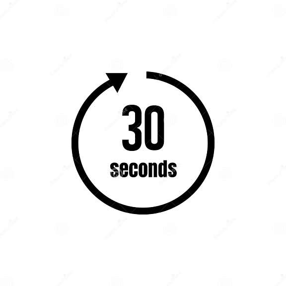 Clock , Timer ,time Passage Icon / 30 Seconds Stock Vector ...