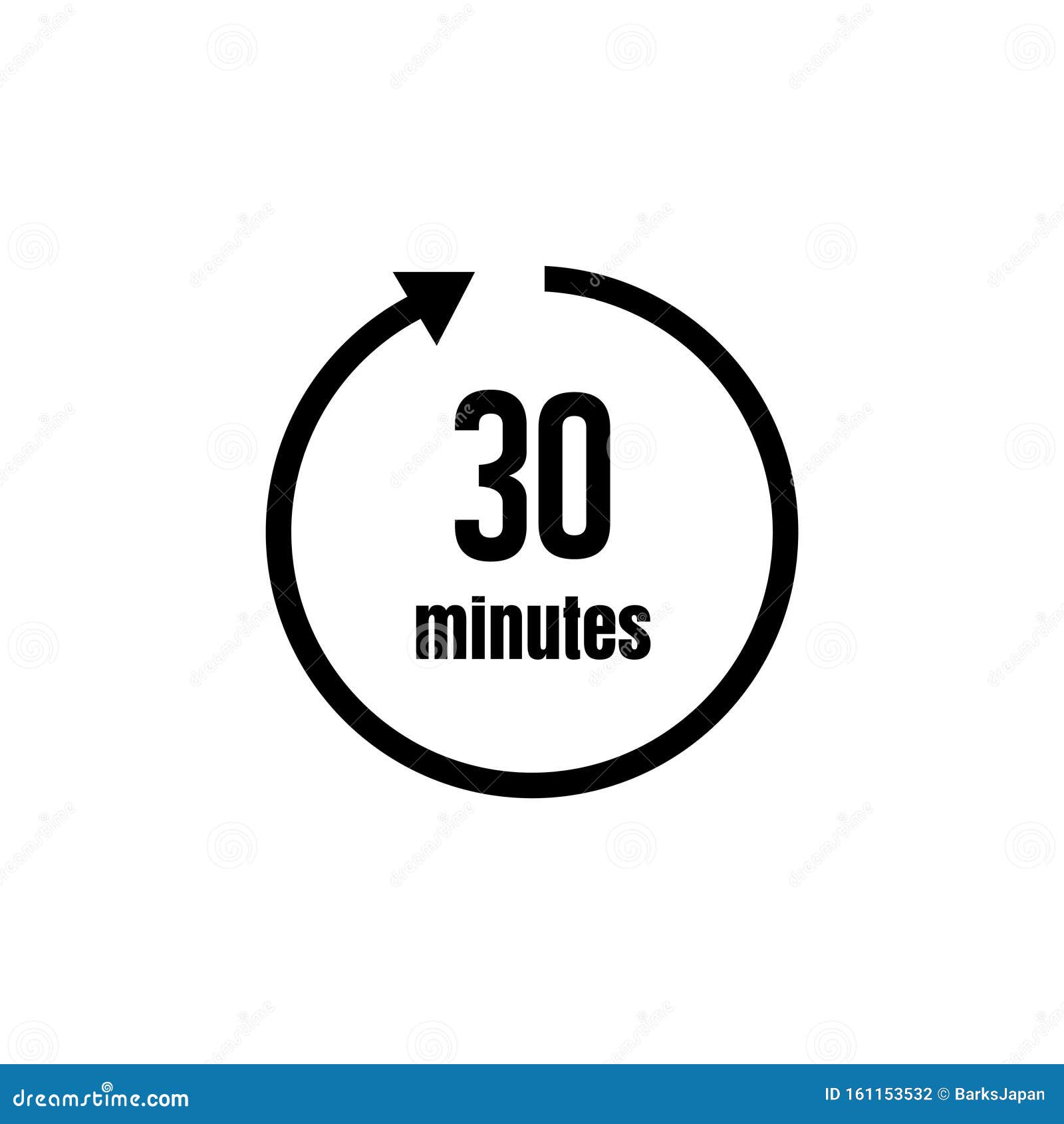 Clock , Timer ,time Passage Icon / 30 Minutes Stock Vector ...