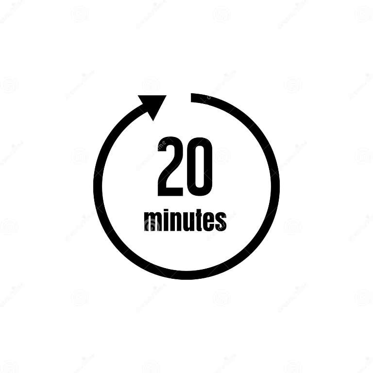Clock , Timer ,time Passage Icon / 20 Minutes Stock Vector ...
