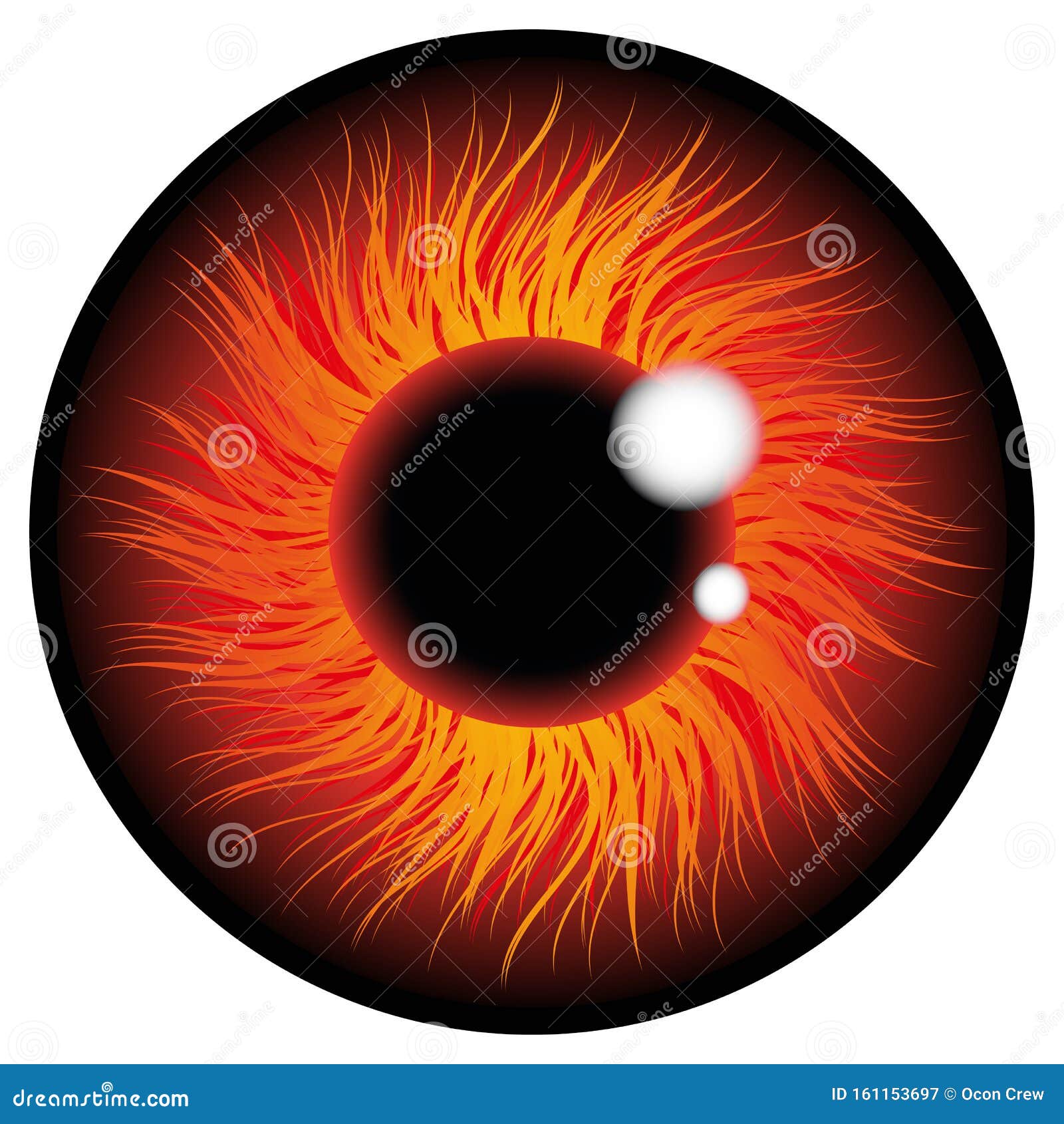 Fire Eyes Illustrations , Realistic Contact Lens Illustration Stock ...