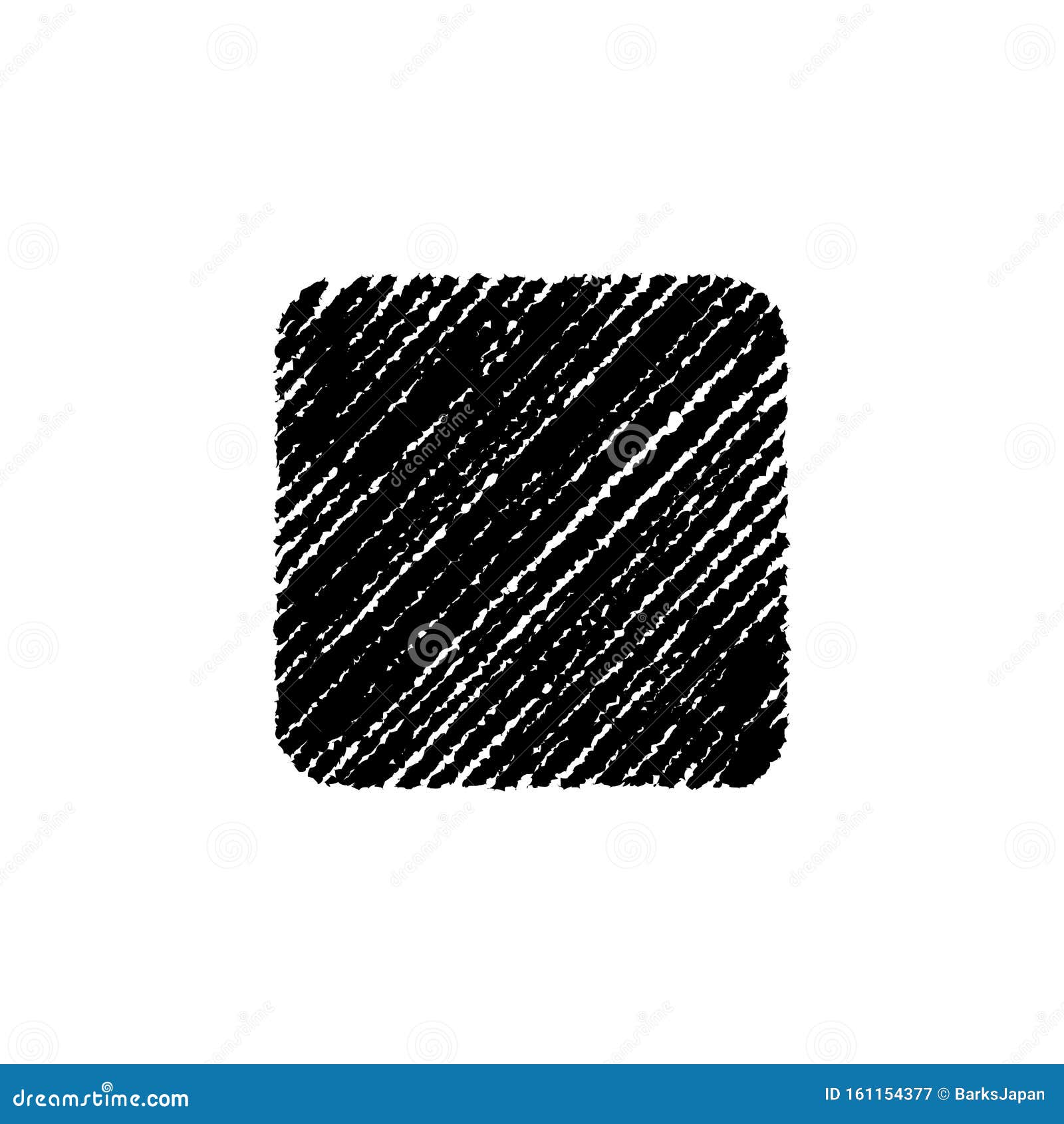 Chalk Drawing Icon / Rounded Square Stock Vector - Illustration of line ...