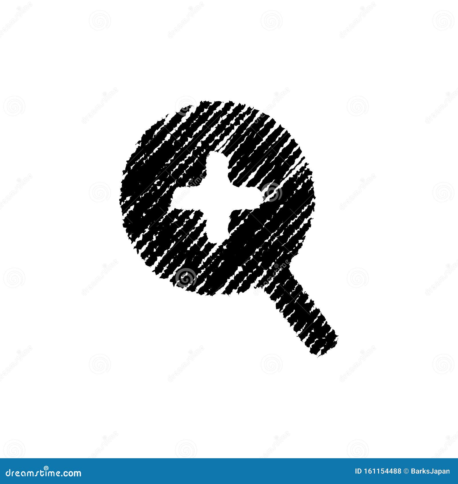 Chalk Drawing Icon / Magnifying Glass, Zoom Stock Vector - Illustration ...