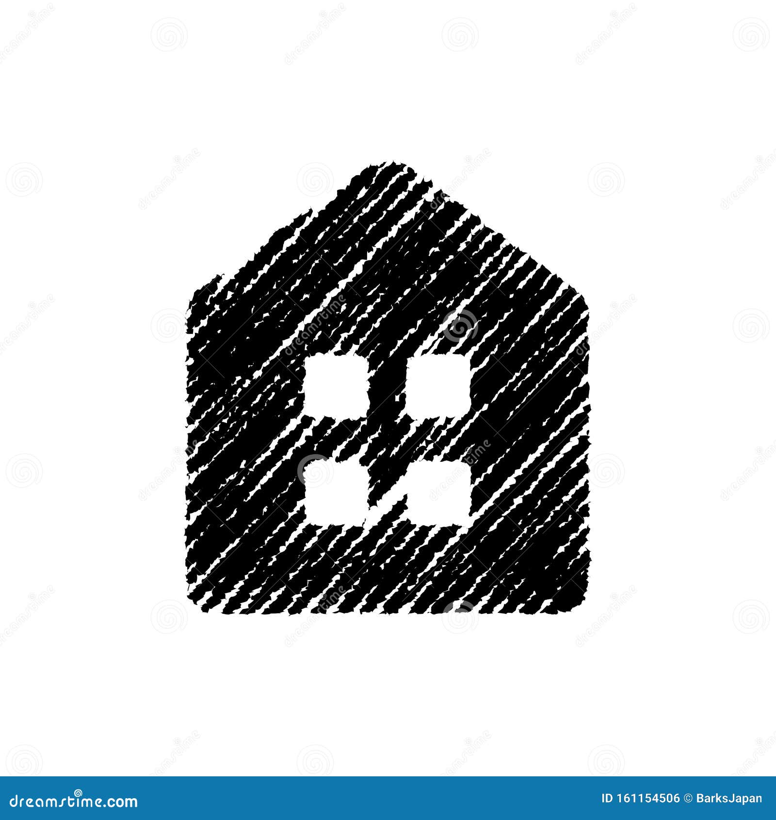 Chalk Drawing Icon / Home, House Stock Vector - Illustration of doodle ...