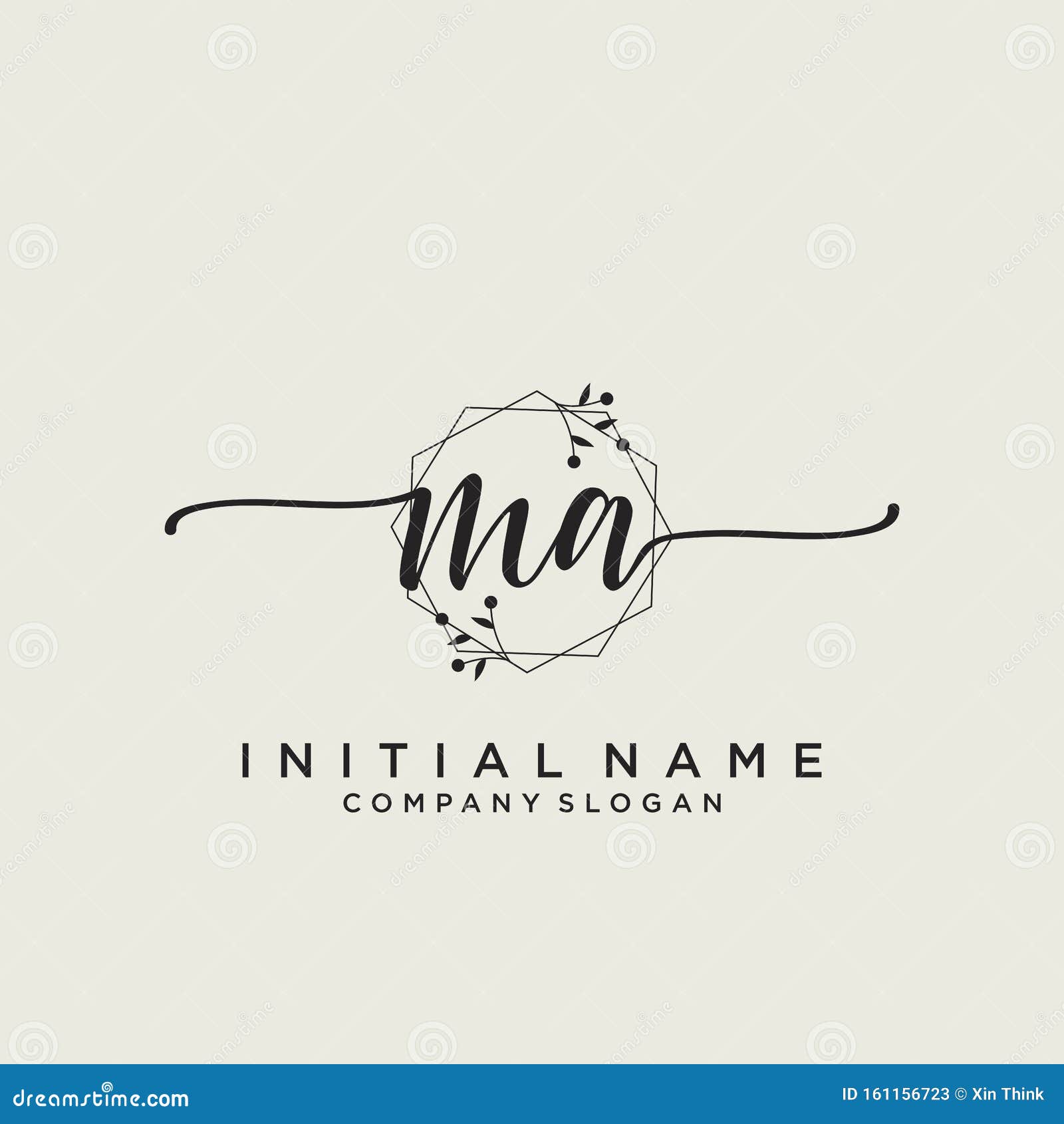 MA Letter Initial Beauty Monogram and Elegant Logo Design, Handwriting ...