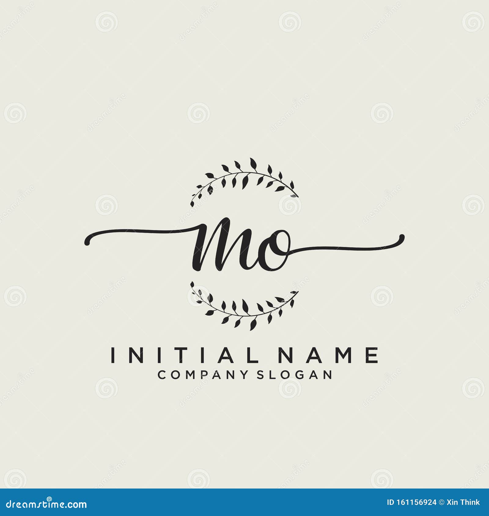 MO Letter Initial Beauty Monogram and Elegant Logo Design, Handwriting ...