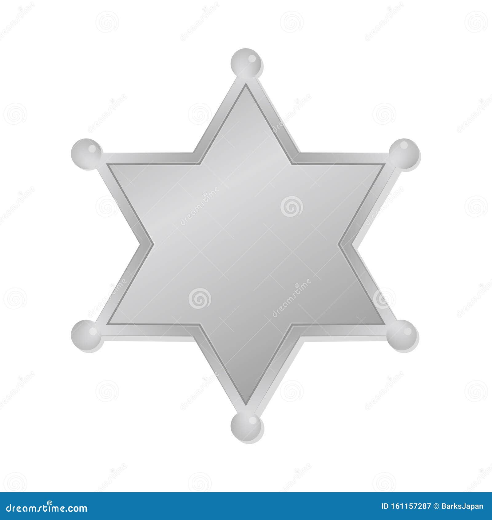 Sheriff Badge Ranking Medal Icon / Silver Stock Vector - Illustration ...