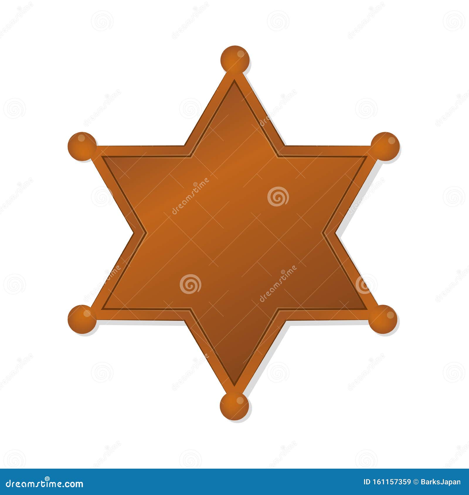 Sheriff Badge Ranking Medal Icon / Bronze Stock Vector - Illustration ...