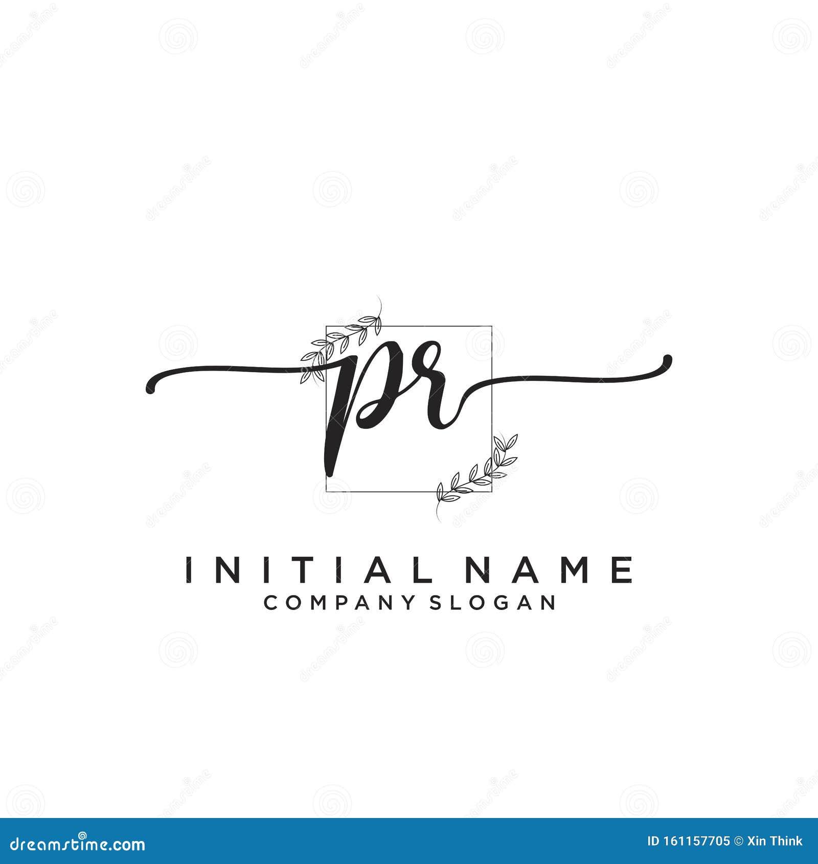 PR Letter Initial Beauty Monogram and Elegant Logo Design, Handwriting ...