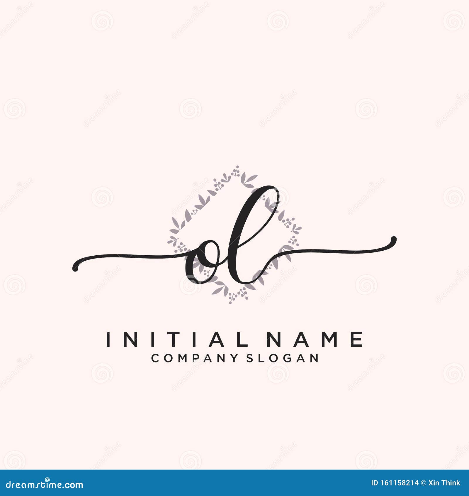 OL Letter Initial Beauty Monogram and Elegant Logo Design, Handwriting ...
