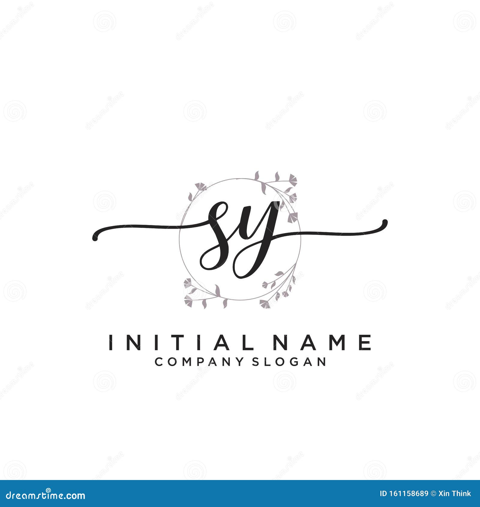 SY Letter Initial Beauty Monogram and Elegant Logo Design, Handwriting ...