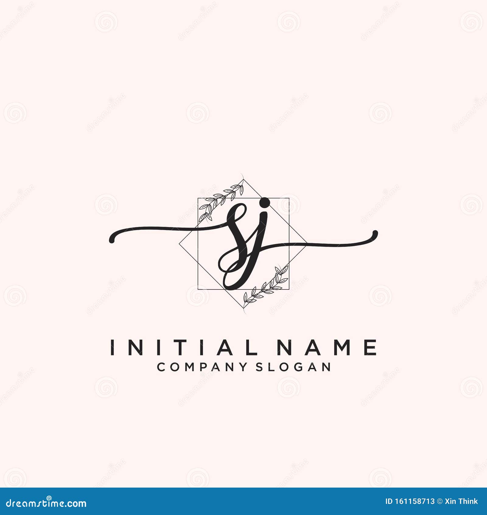 SJ Letter Initial Beauty Monogram and Elegant Logo Design, Handwriting ...