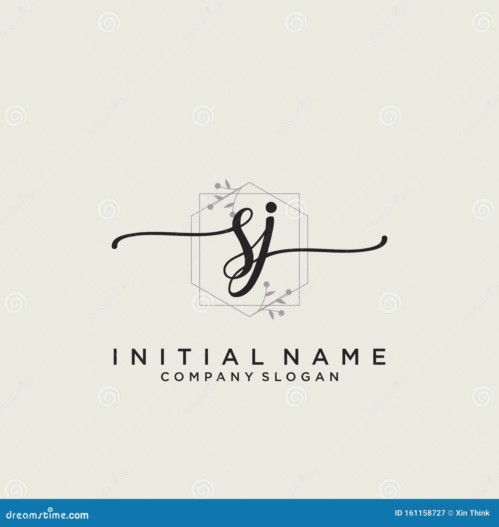 SJ Letter Initial Beauty Monogram and Elegant Logo Design, Handwriting ...
