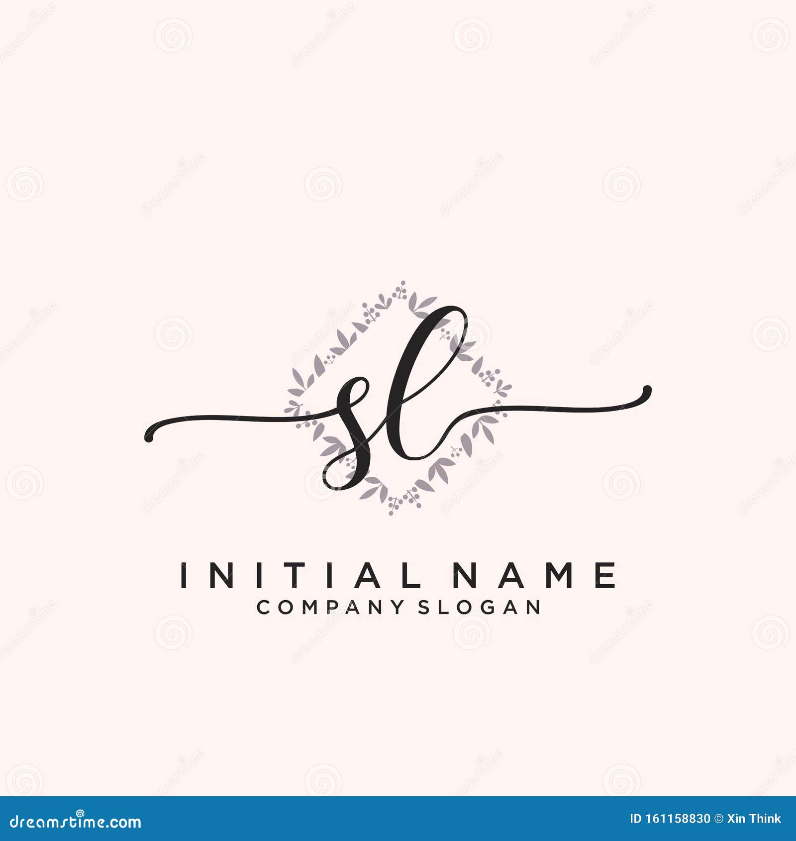 SL Letter Initial Beauty Monogram and Elegant Logo Design, Handwriting ...