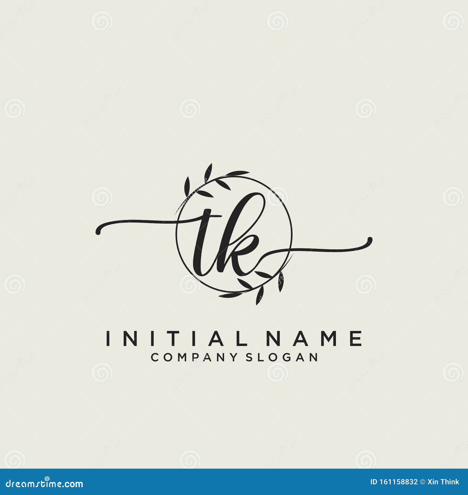TK Letter Initial Beauty Monogram and Elegant Logo Design, Handwriting ...