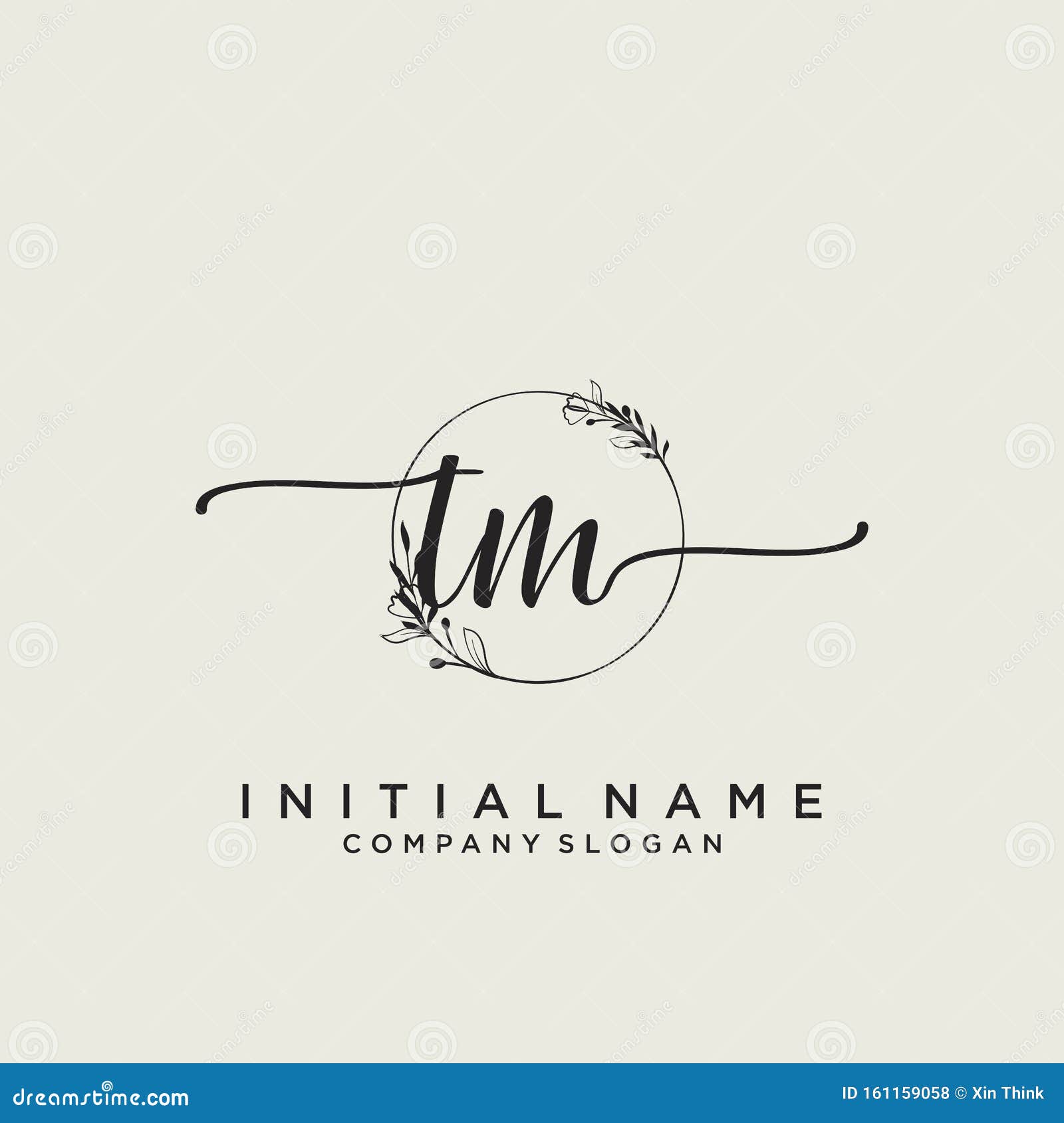 TM Letter Initial Beauty Monogram and Elegant Logo Design, Handwriting ...