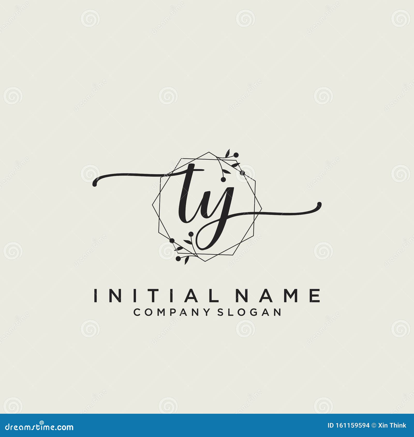 TY Letter Initial Beauty Monogram and Elegant Logo Design, Handwriting ...