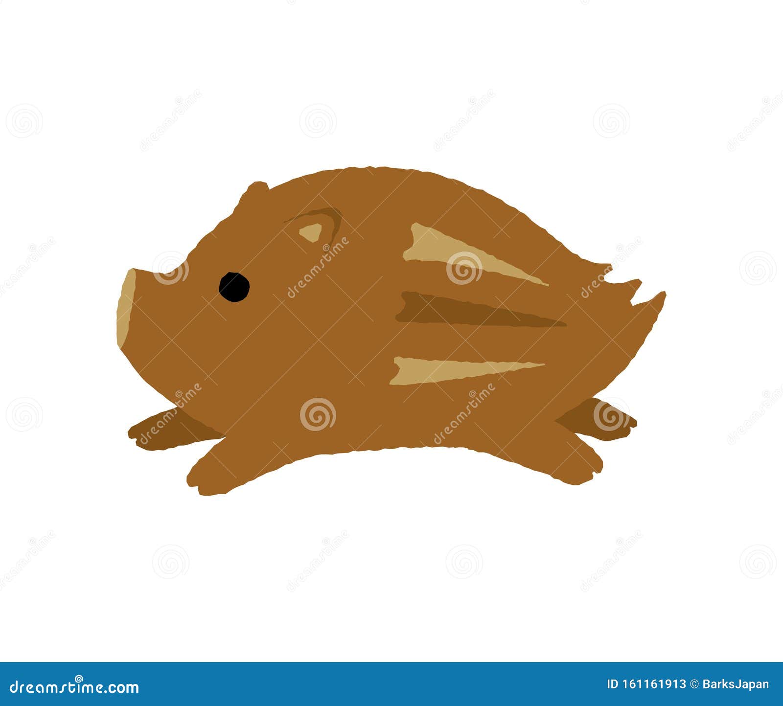 Cartoon Running Wild Boar Illustration Stock Vector - Illustration of ...