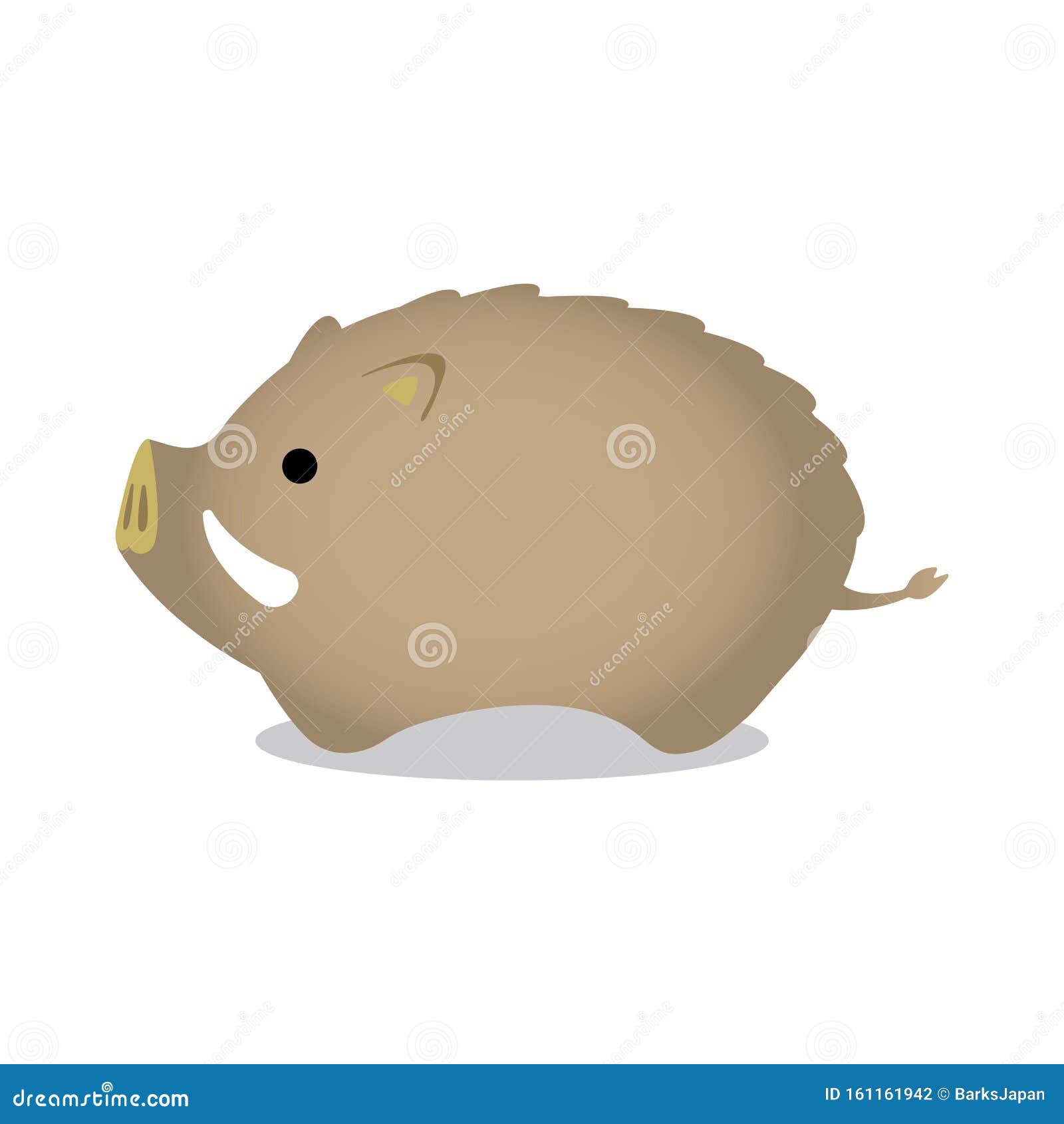 Cartoon Wild Boar Ornament Illustration Stock Vector - Illustration of ...