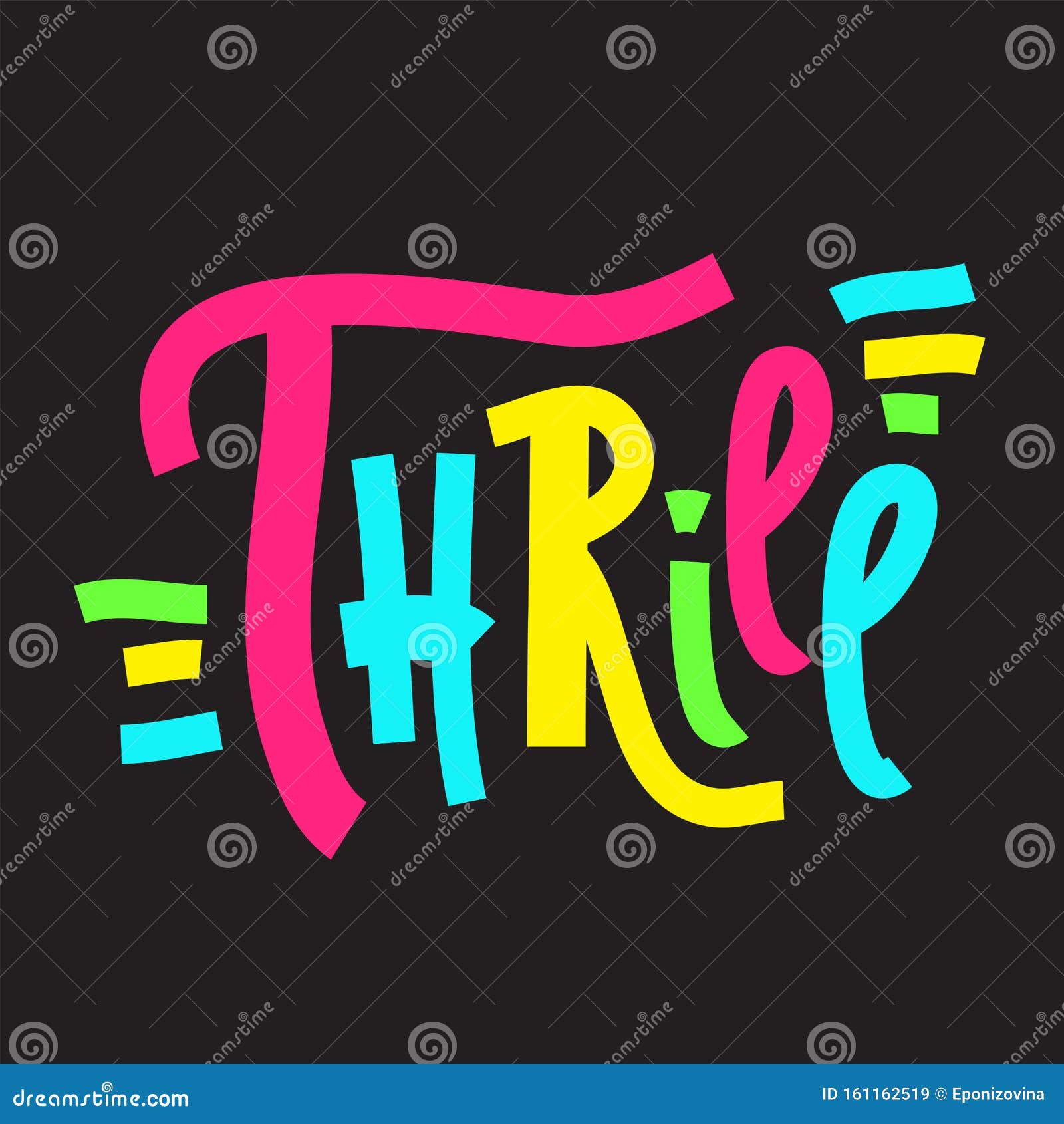 Thrill - Inspire Motivational Quote. Hand Drawn Lettering Stock Vector ...