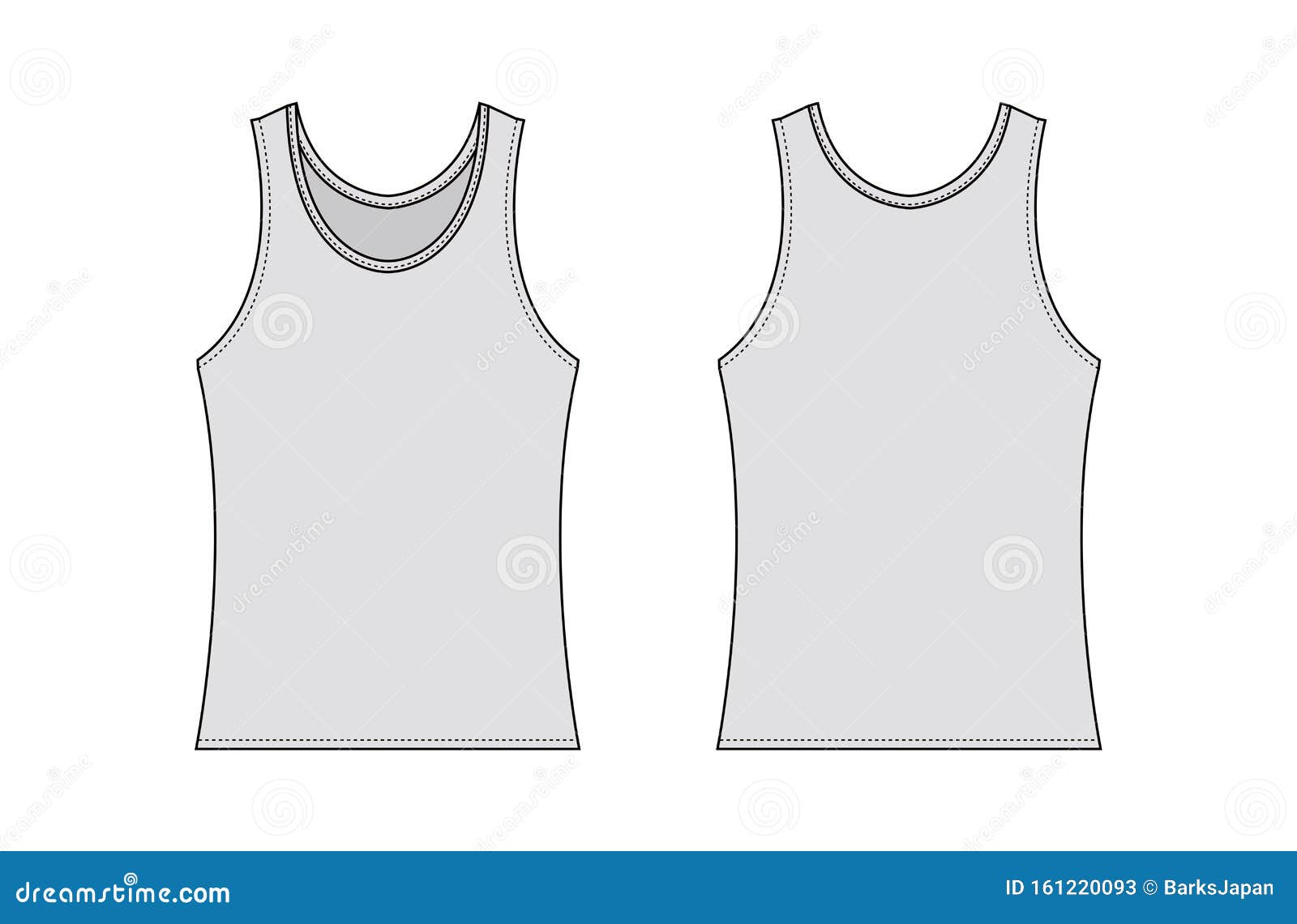 Women`s Tank Top Template Illustration / Gray Stock Vector ...