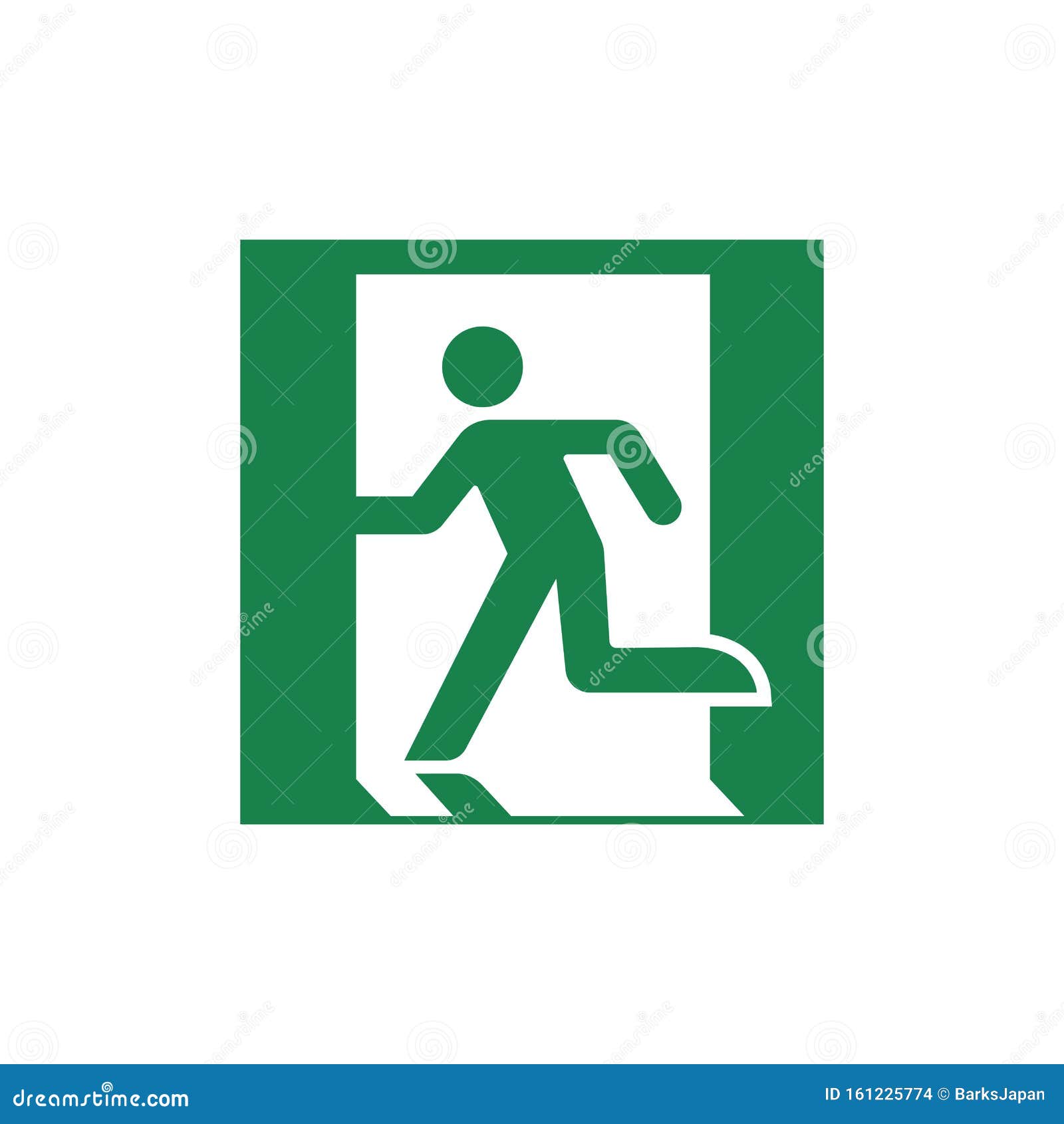 Public Safety Sign Icon / Emergency Exit Stock Vector - Illustration of ...