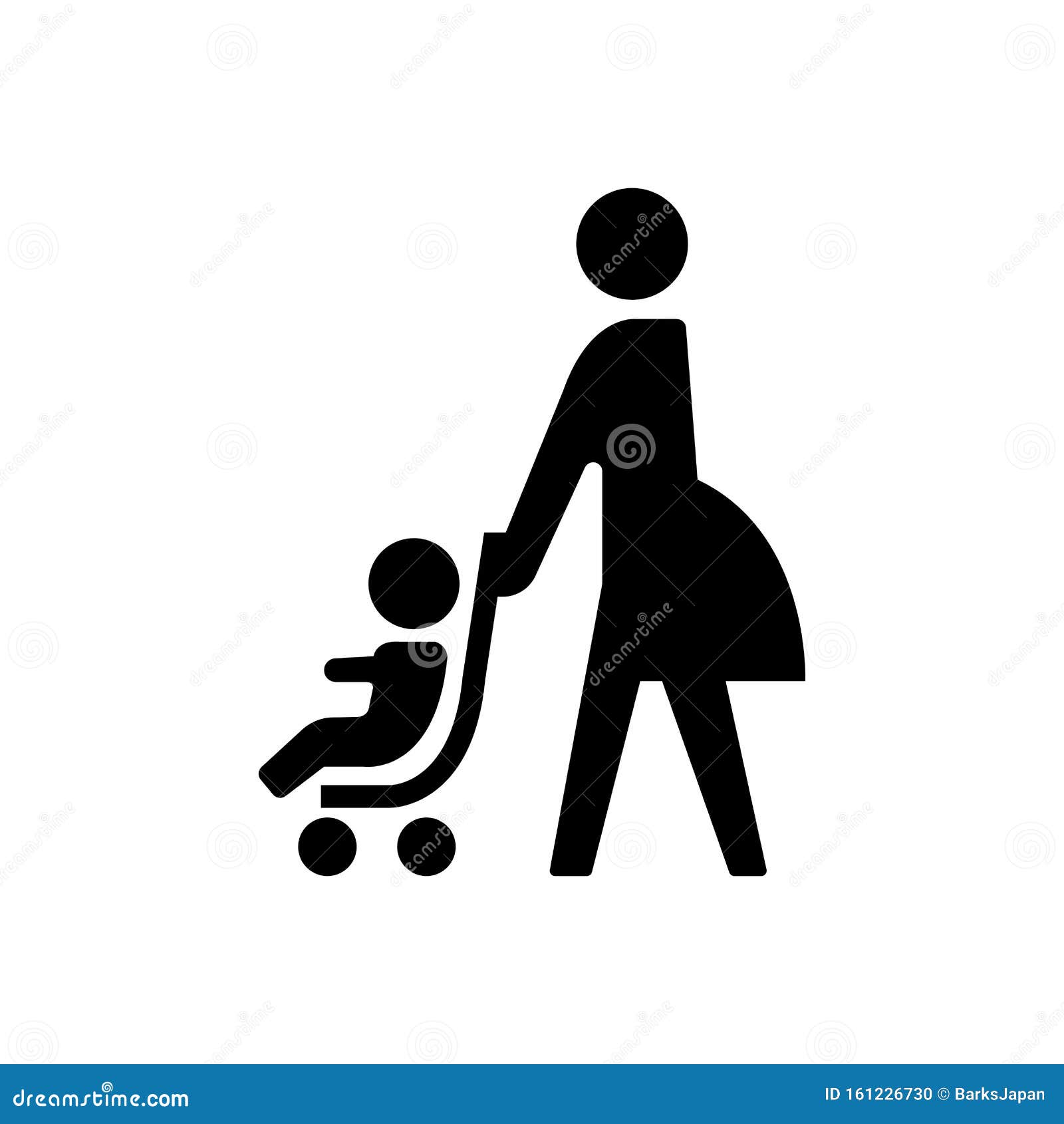 Pram,stroller,push Chair Icon Stock Vector - Illustration of ...