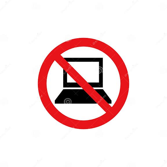 Prohibition Sign Icon / Do Not Use Electronic Devices Stock Vector ...