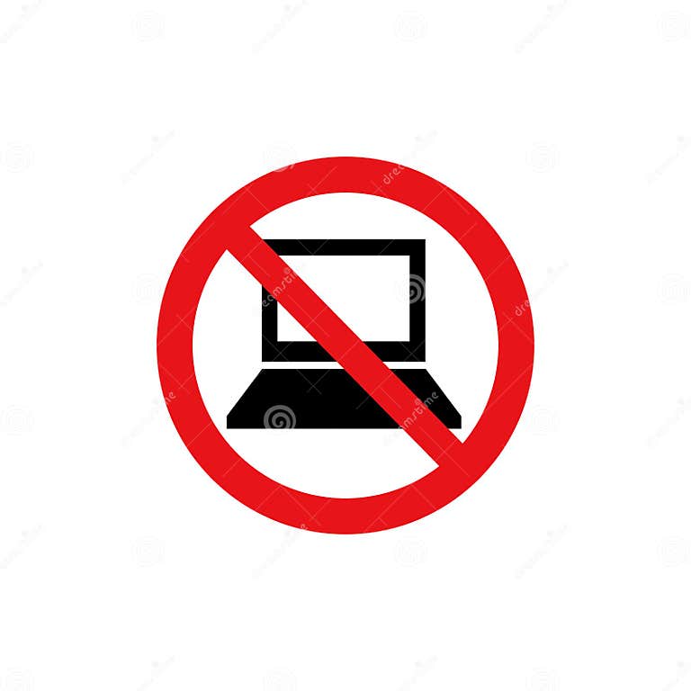 Prohibition Sign Icon / Do Not Use Electronic Devices Stock Vector ...