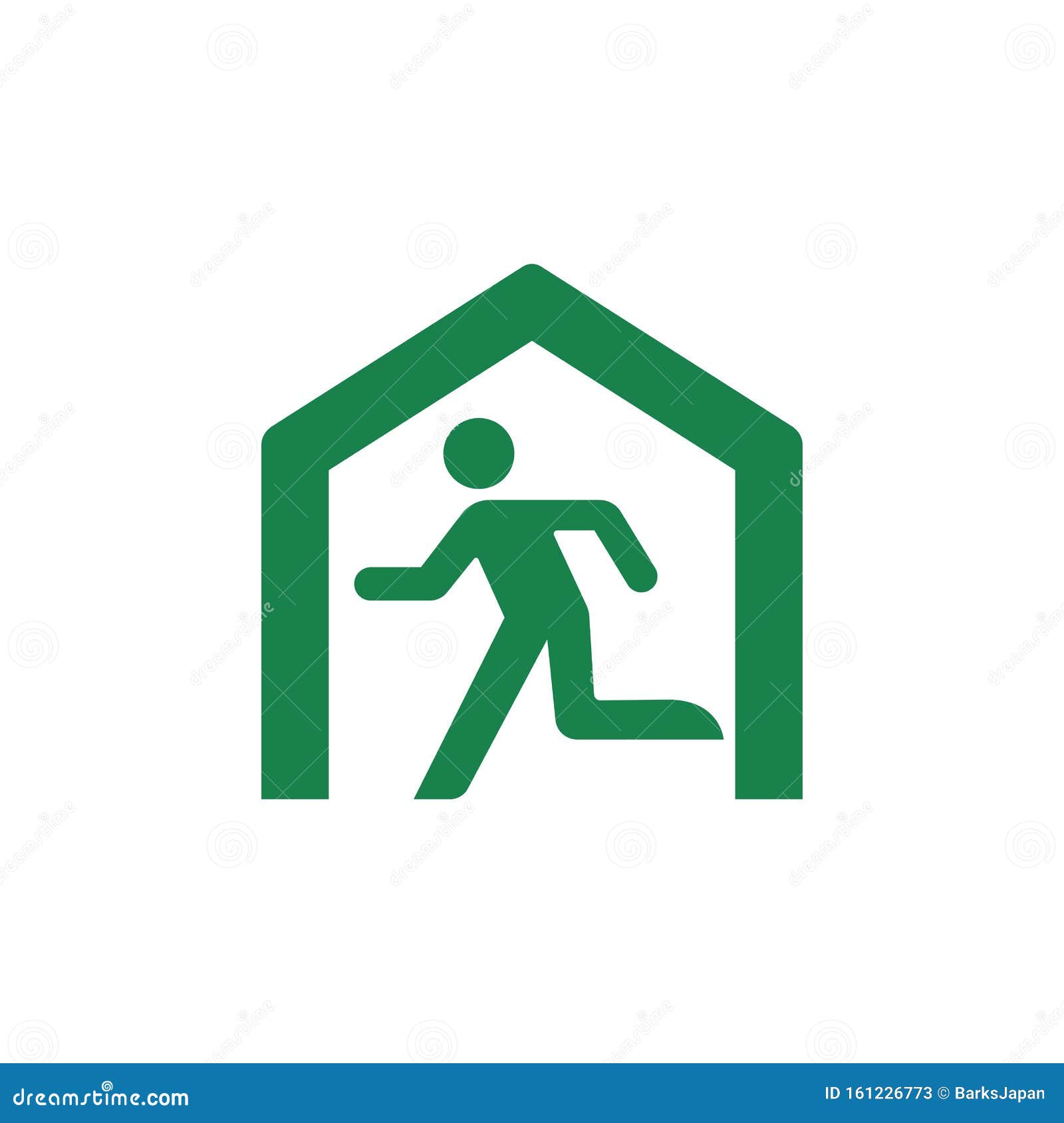 Public Safety Sign Icon / Evacuation Center Cartoon Vector ...