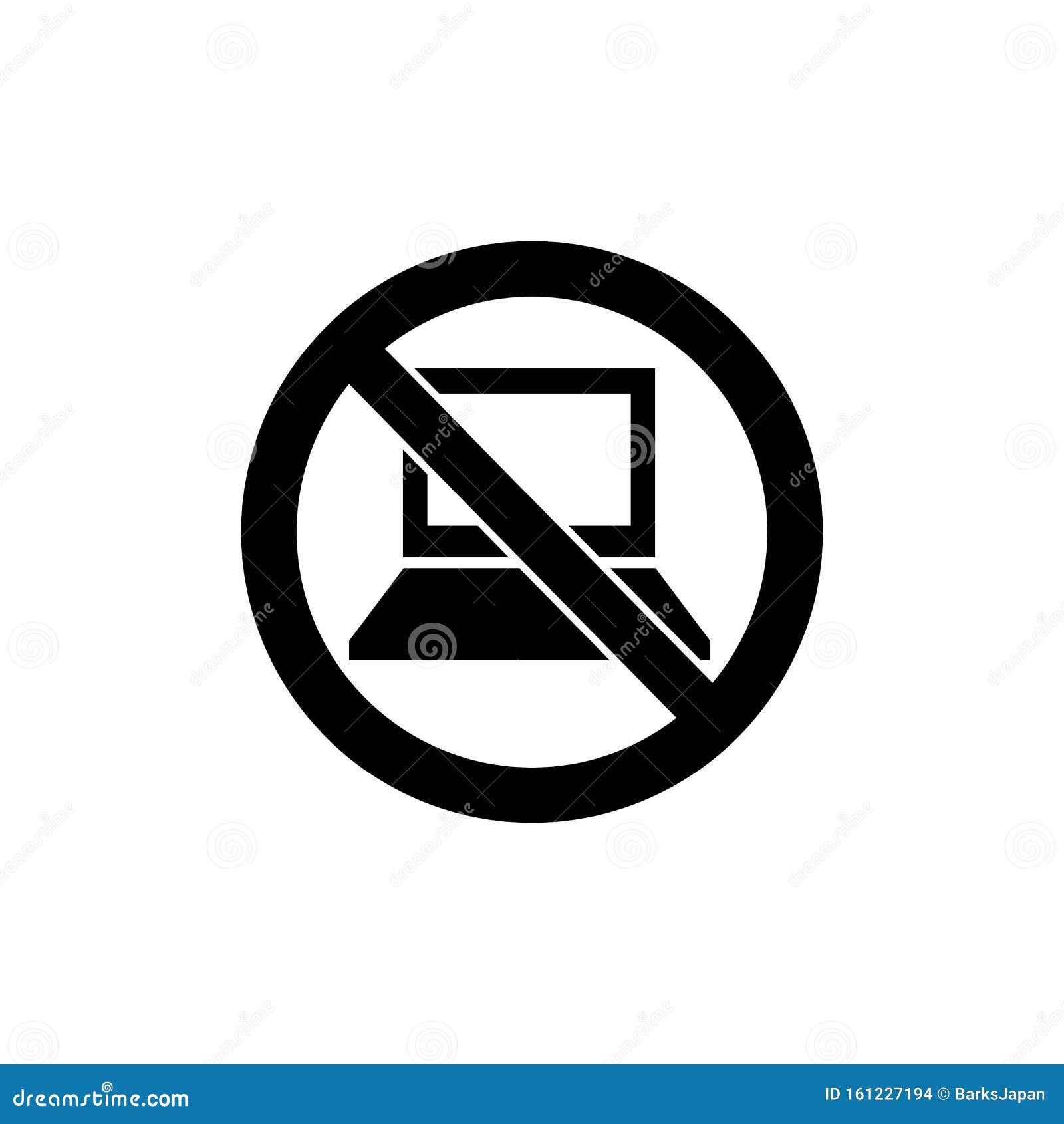 Prohibition Sign Icon / Do Not Use Electronic Devices Stock Vector ...