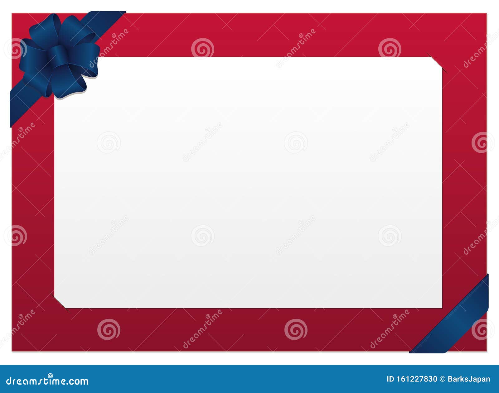 Gift Card Frame Template Illustration / Red & Blue Stock Vector ...