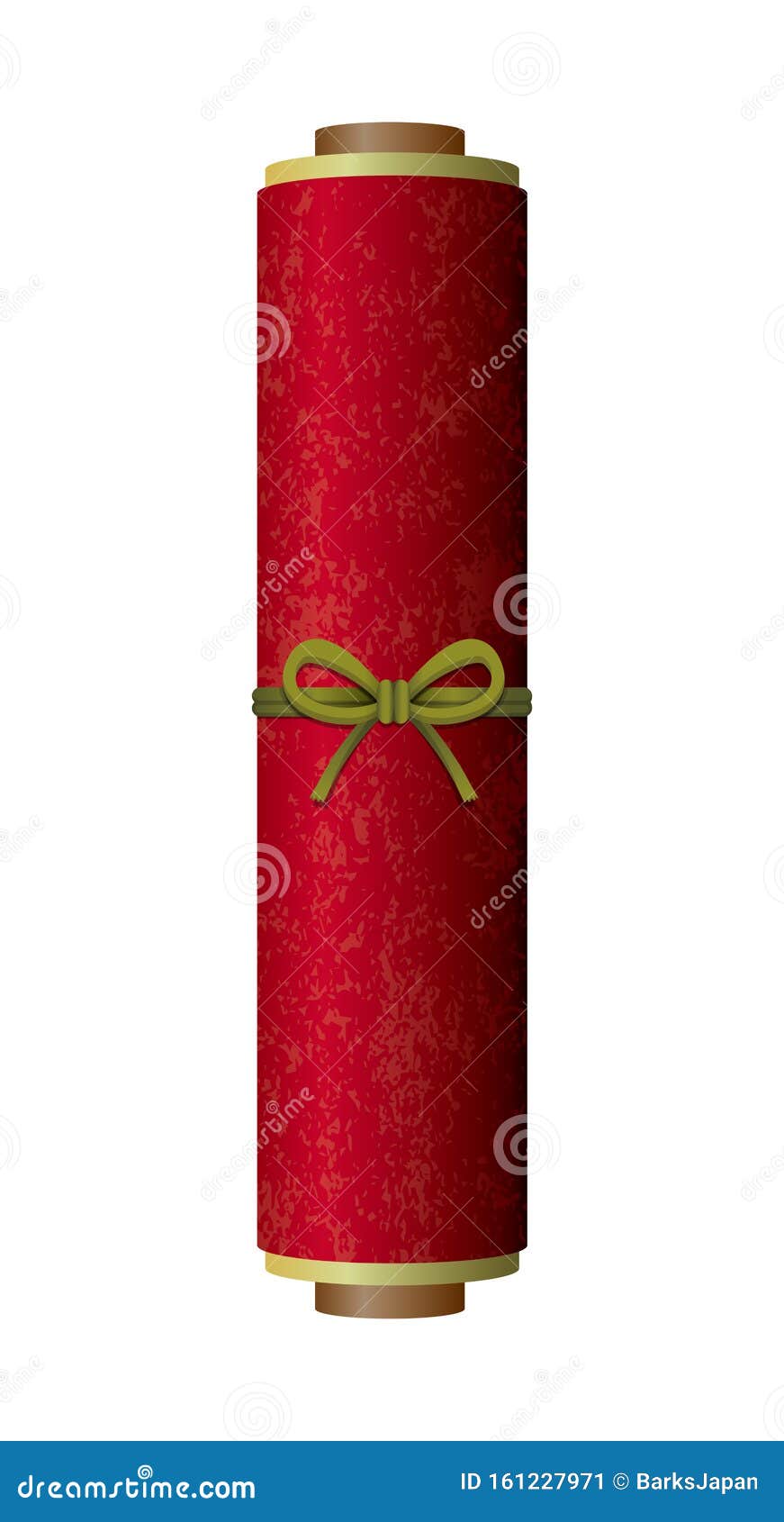 Closed Japanese Scroll Paper Illustration / Red Stock Vector ...