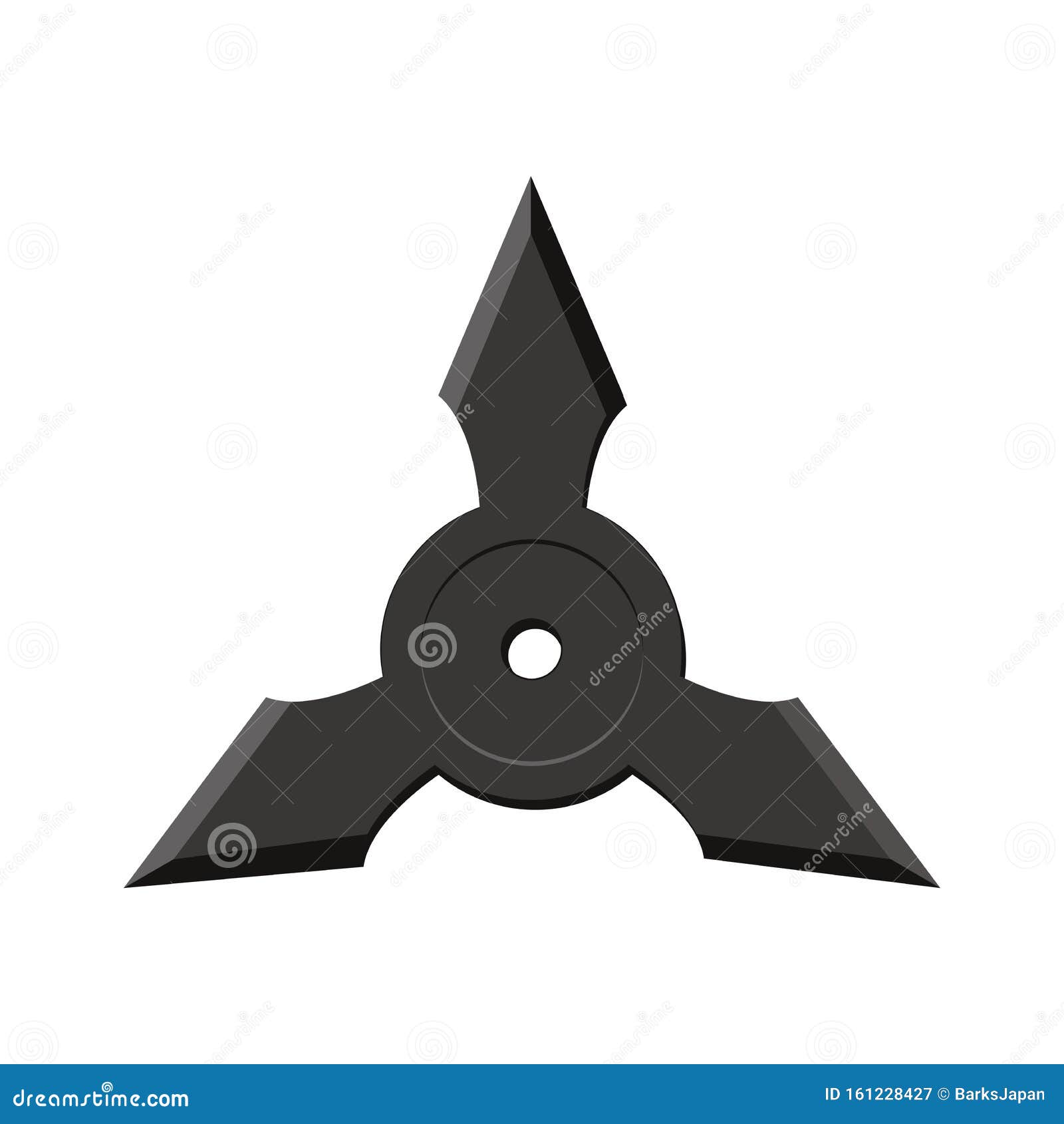 Ninja Shuriken Star Weapon Icon, Cartoon Style Vector Illustration ...