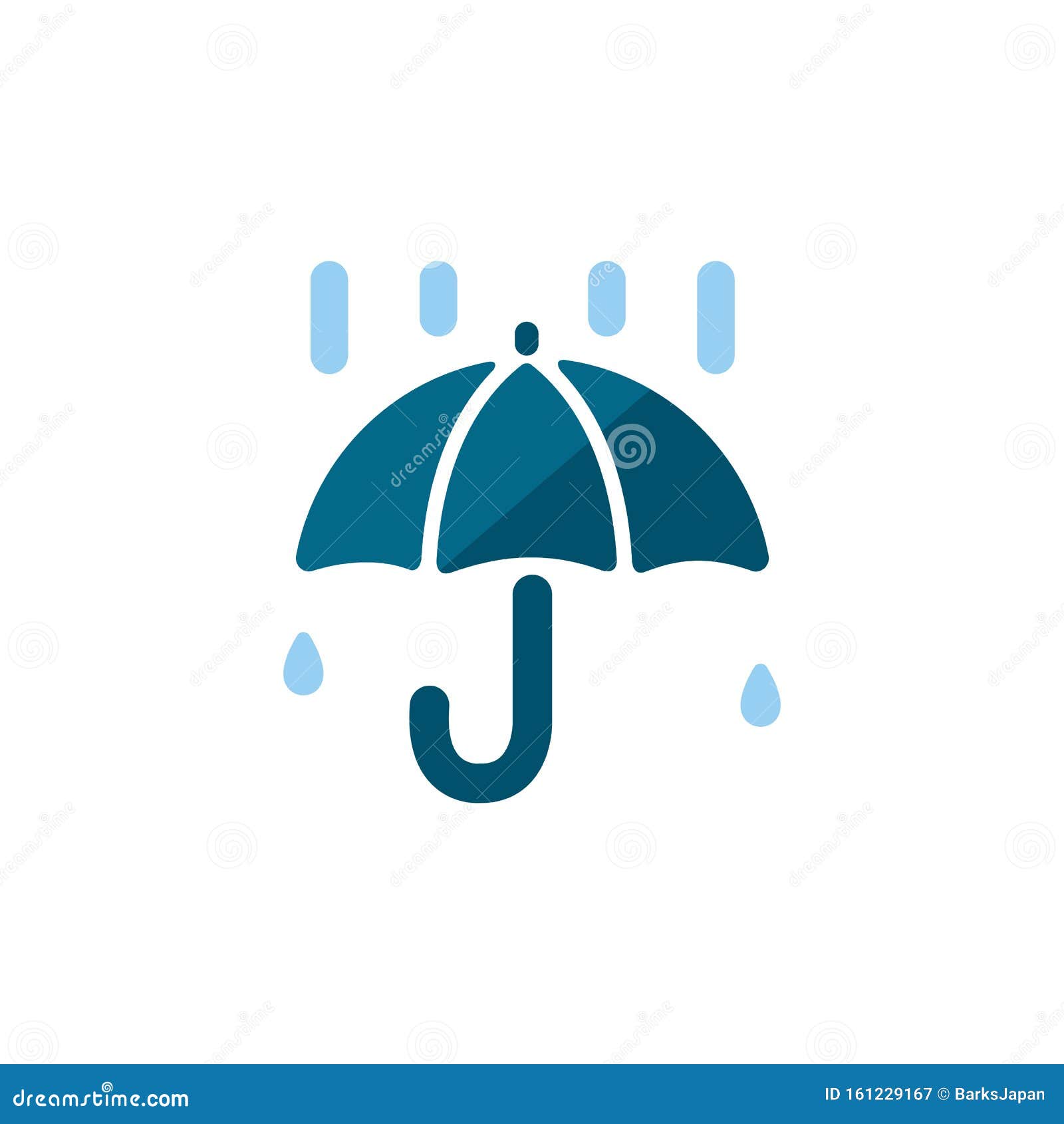 Weather Icon Illustration / Hard Rain , Heavy Rain Stock Vector ...