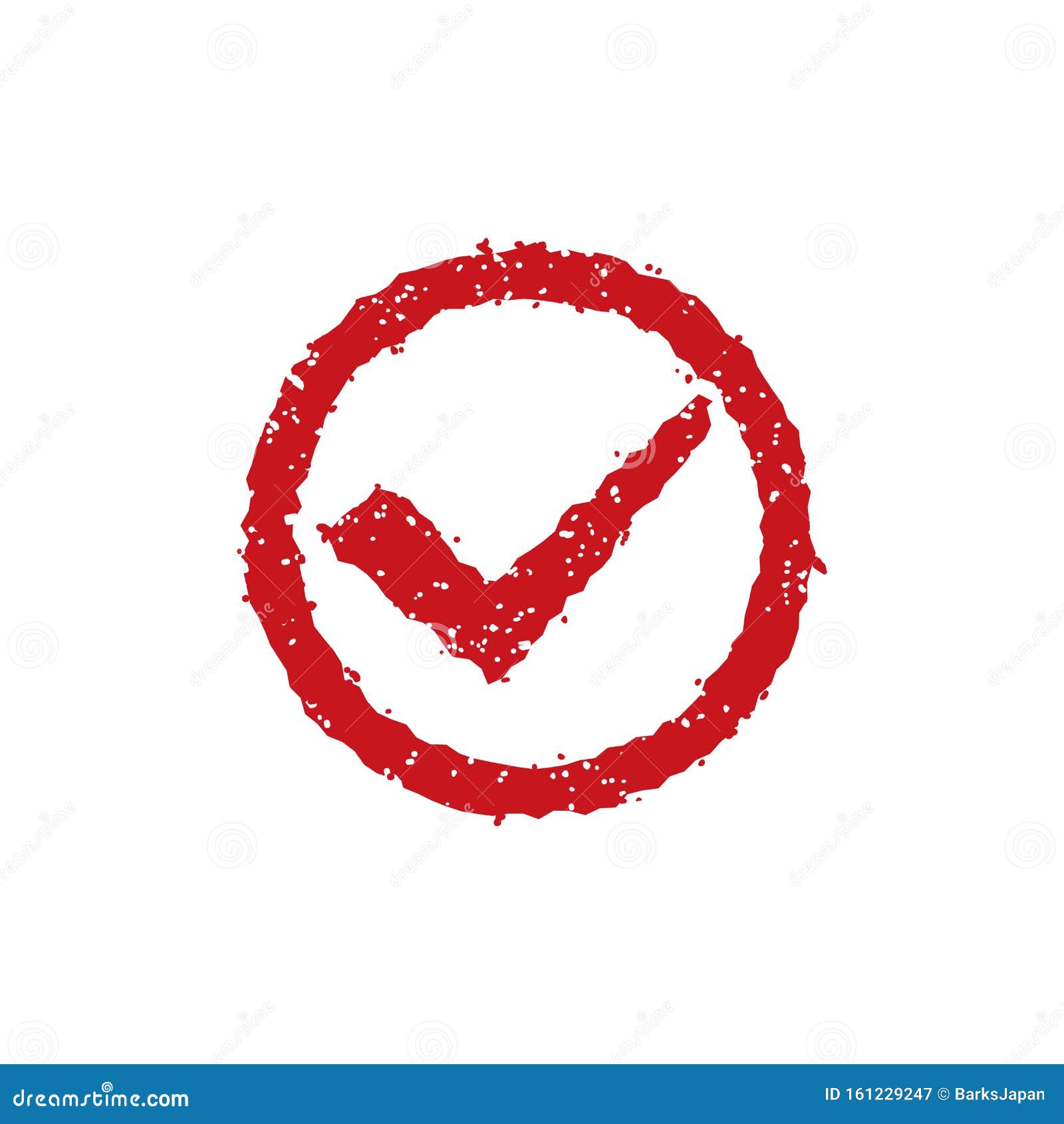Rubber Stamp Icon / Check Mark Stock Vector - Illustration of education ...