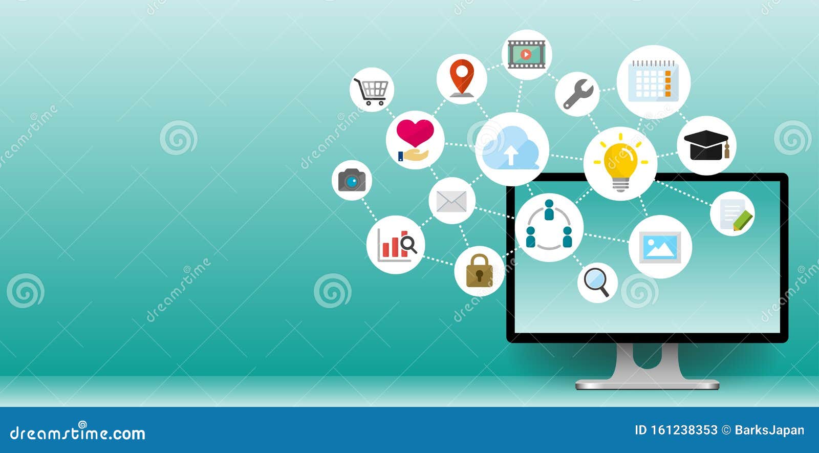 Computer Technology Image Banner Illustration / with Text Space Stock ...