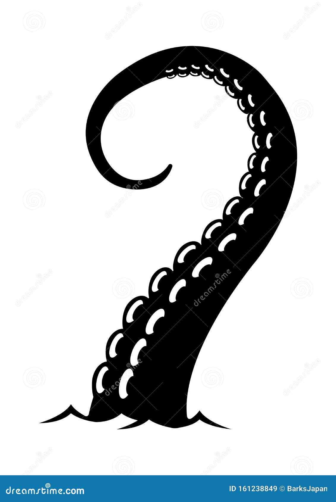 Tentacles of Kraken Illustration Stock Vector - Illustration of drawn ...