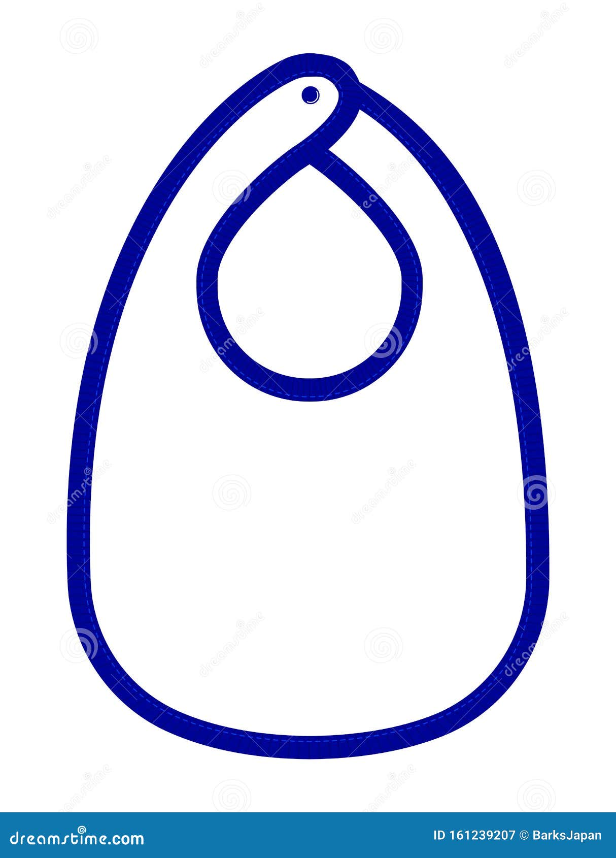 Baby Bib Template Illustration / Blue X White Stock Vector ...