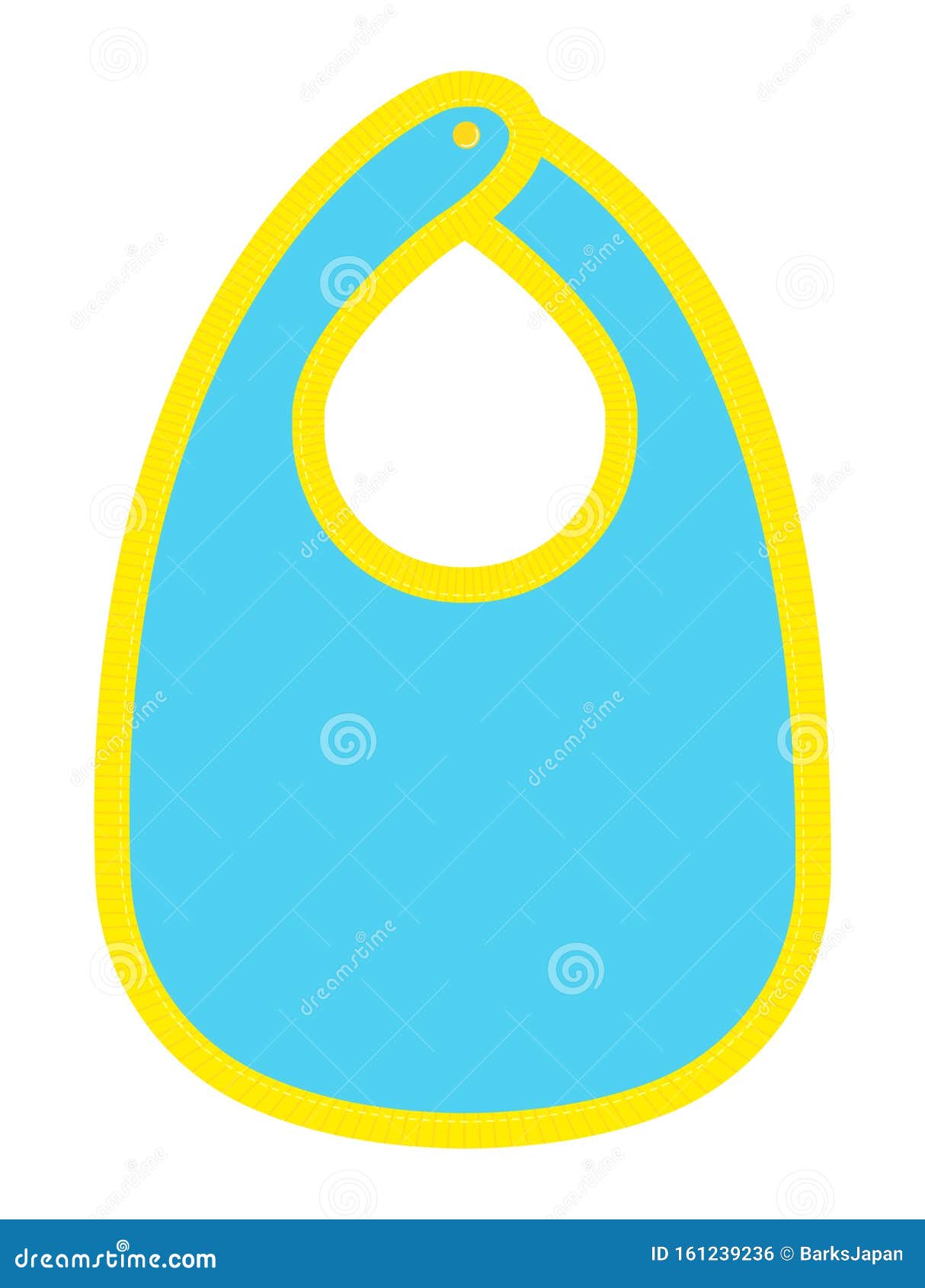 Baby Bib Template Illustration / Yellow X Lightblue Stock Vector ...