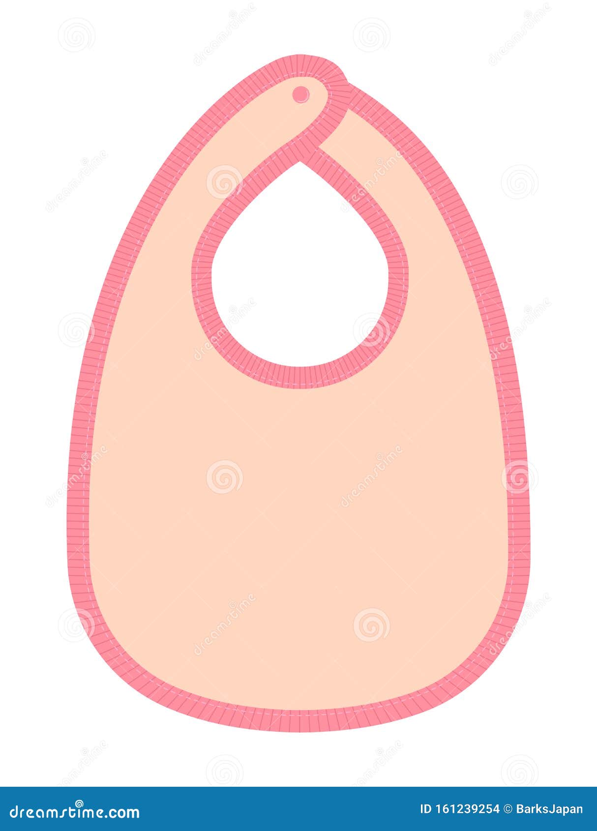 Baby Bib Template Illustration / Pink Stock Vector - Illustration of ...