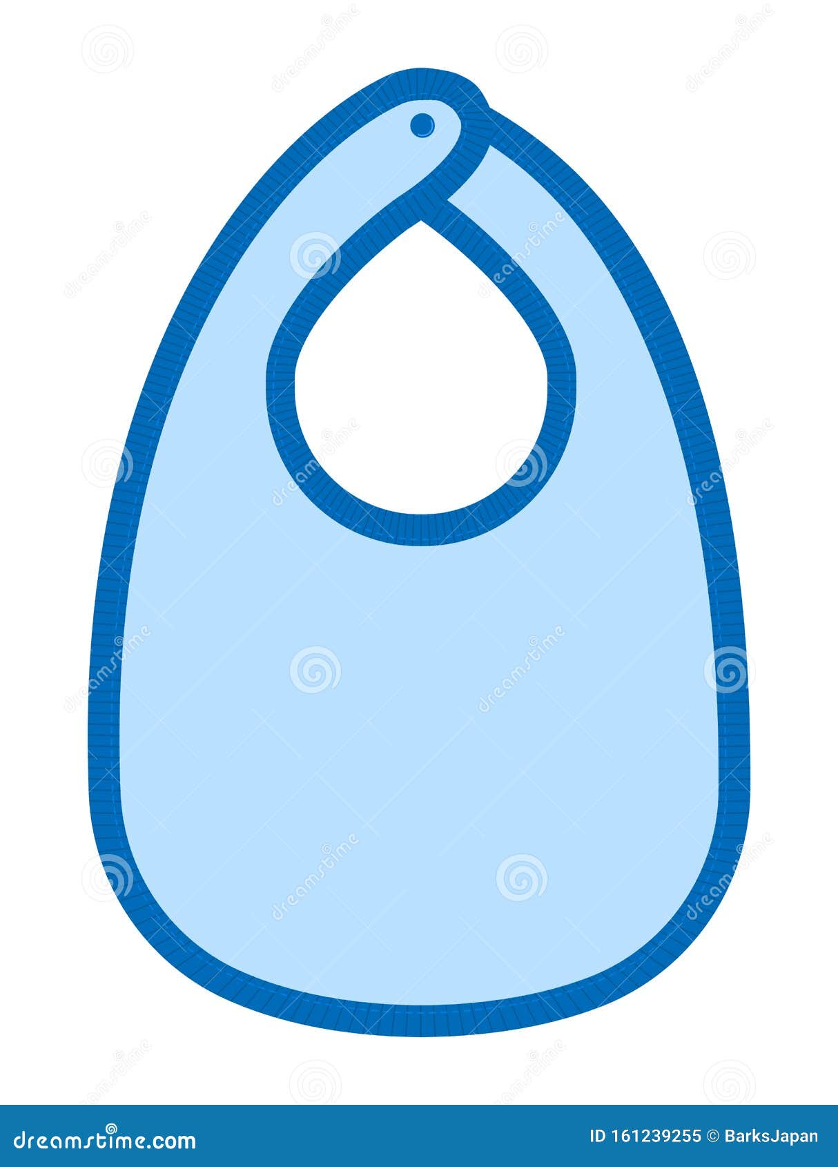 Baby Bib Template Illustration / Blue Stock Vector - Illustration of ...