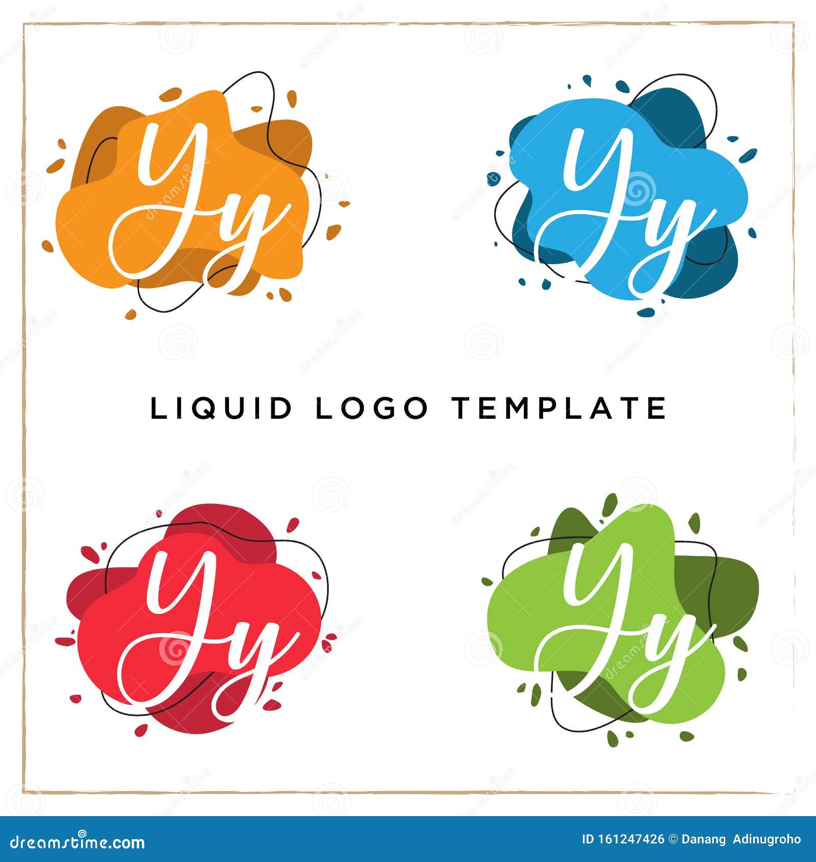 YY Initial Letter Logo Inspiration, Y Logo Vector with Liquid Colors ...