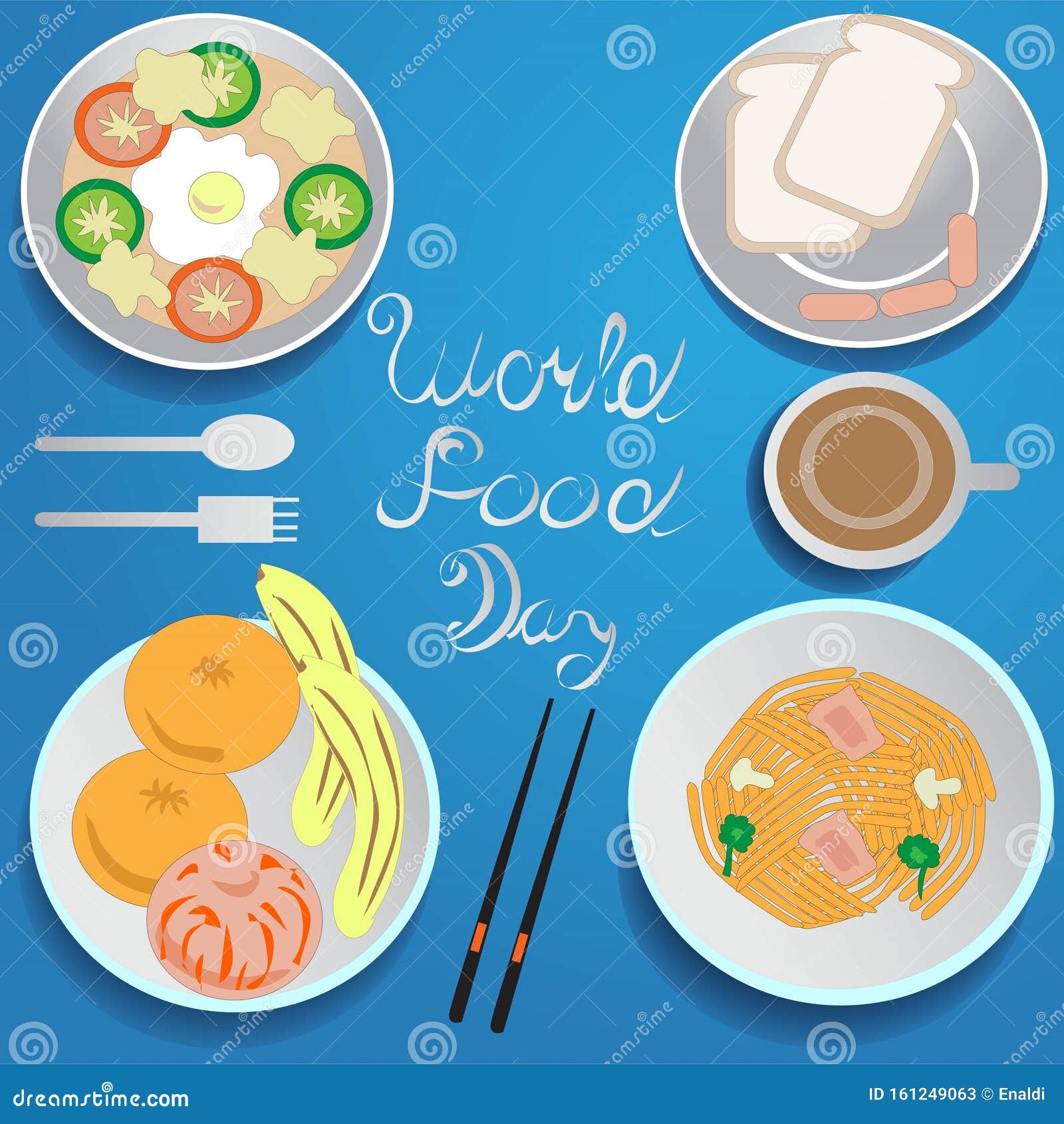 World Food Day Sign and Symbol Stock Vector - Illustration of coffee ...