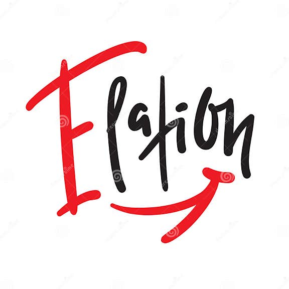 Elation - Inspire Motivational Quote. Hand Drawn Lettering Stock Photo ...